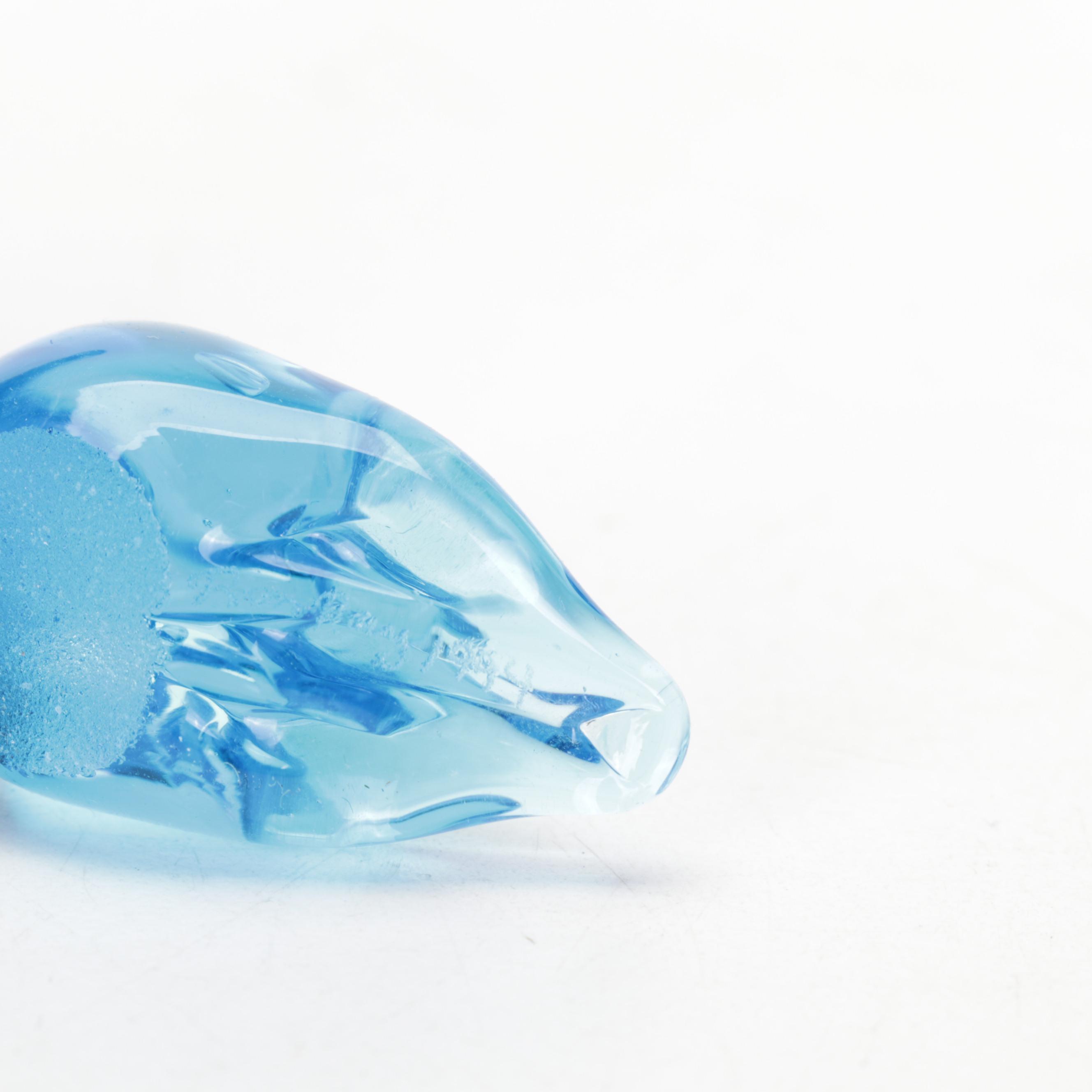 Fenton Blue Bird and Other Art Glass Figurines with Artist Signed Vase ...