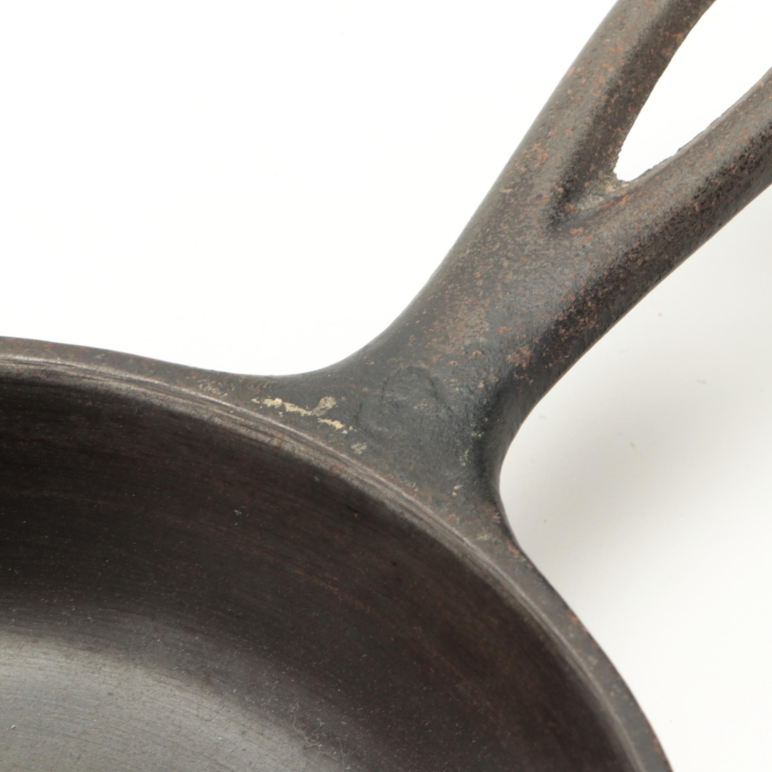 Wagner Ware and Other Cast Iron Skillets with Reversible Griddle Pans ...