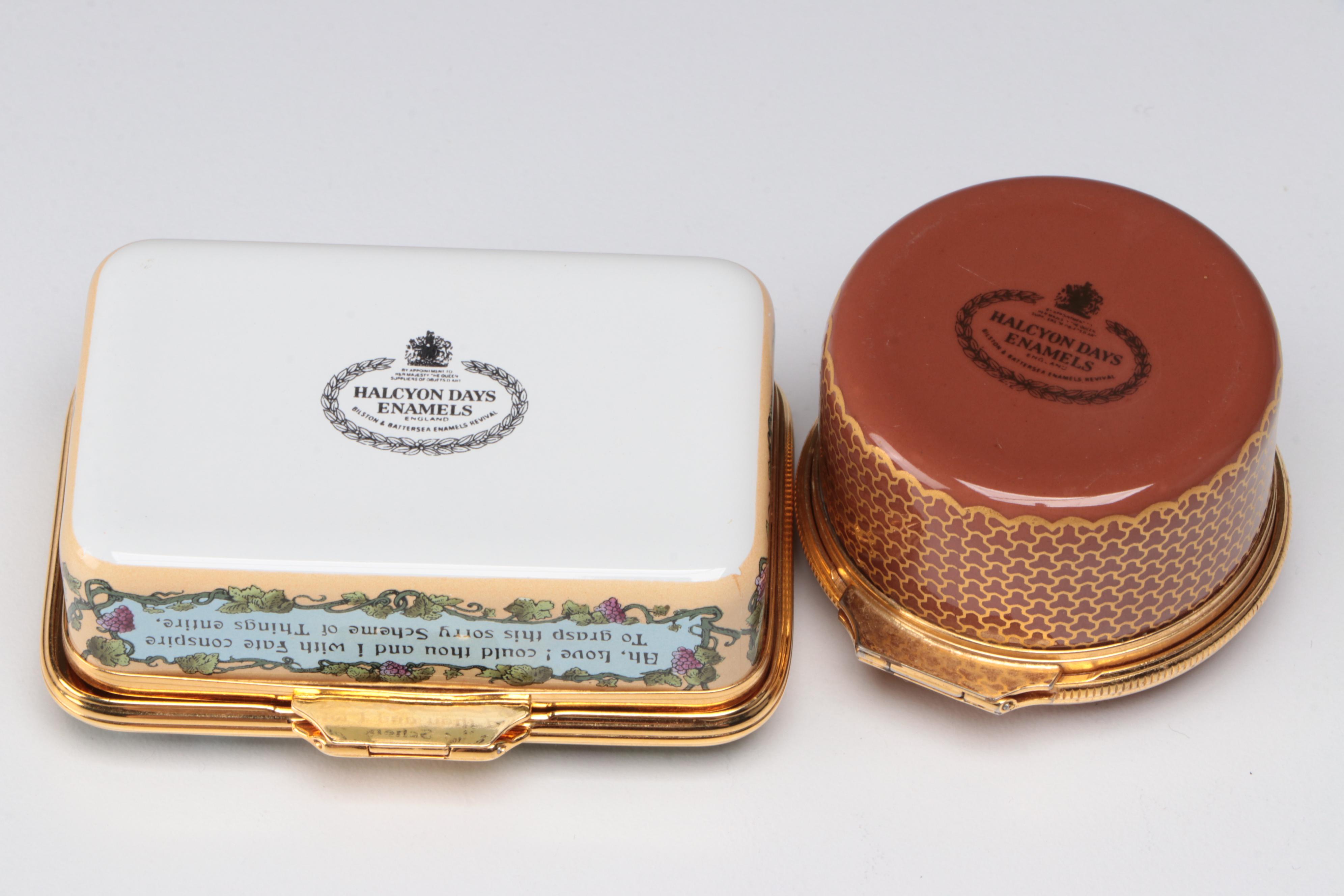 Hand-Painted Limoges Boxes with Halcyon Days and Mary McLaughlin Enamel ...