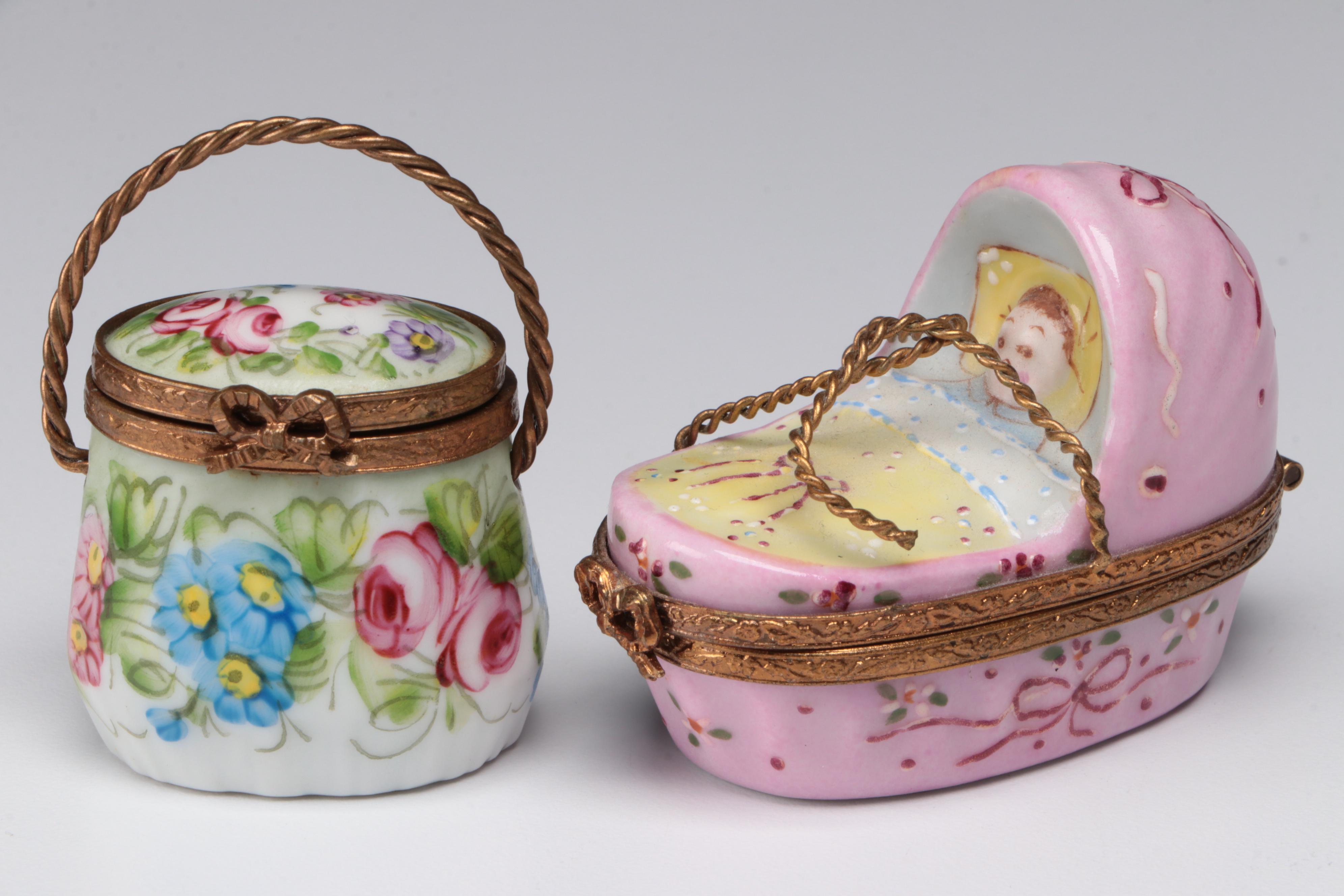 Hand-Painted Limoges Boxes with Halcyon Days and Mary McLaughlin Enamel Boxes | EBTH