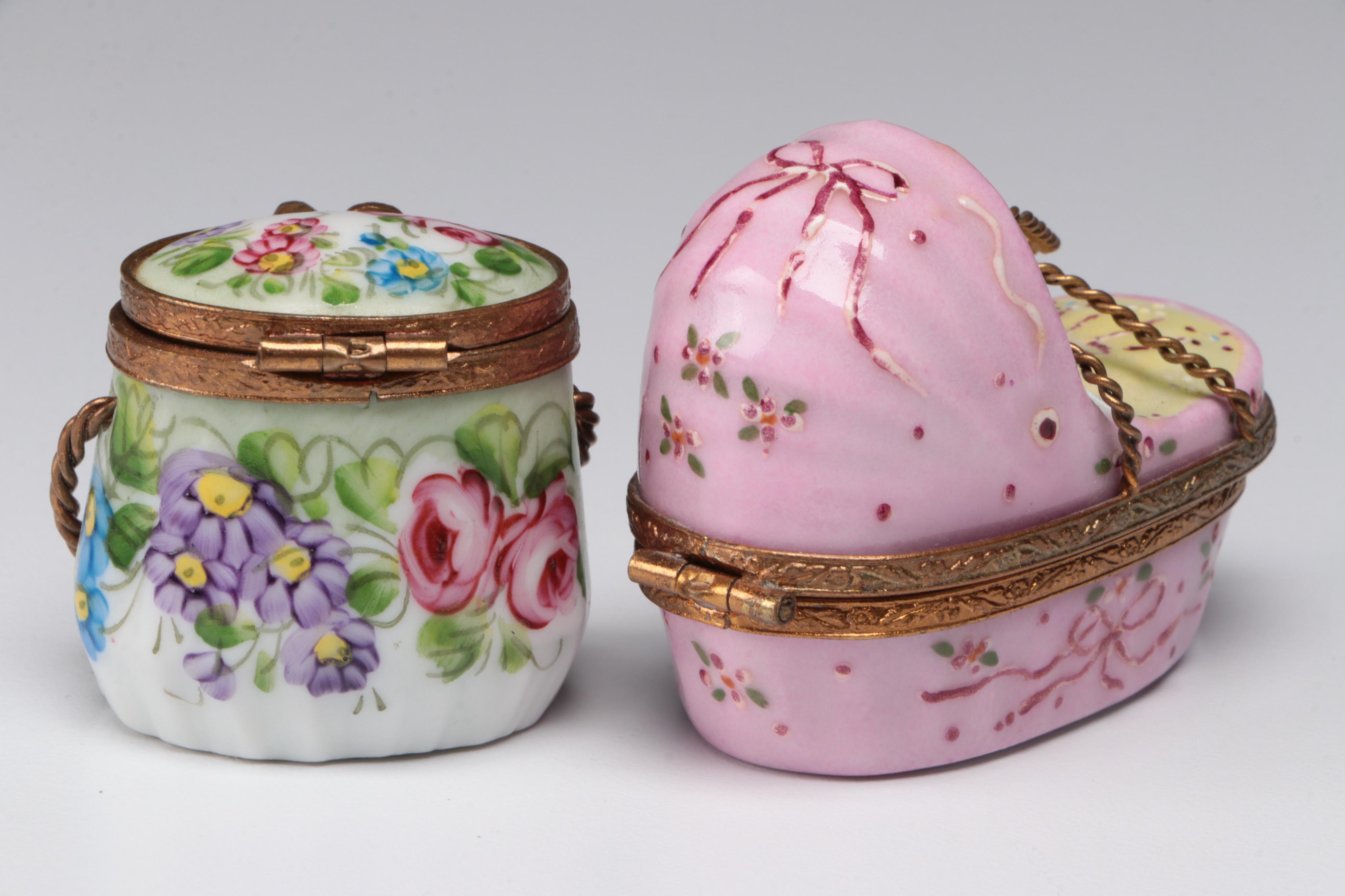 Hand-Painted Limoges Boxes with Halcyon Days and Mary McLaughlin Enamel ...