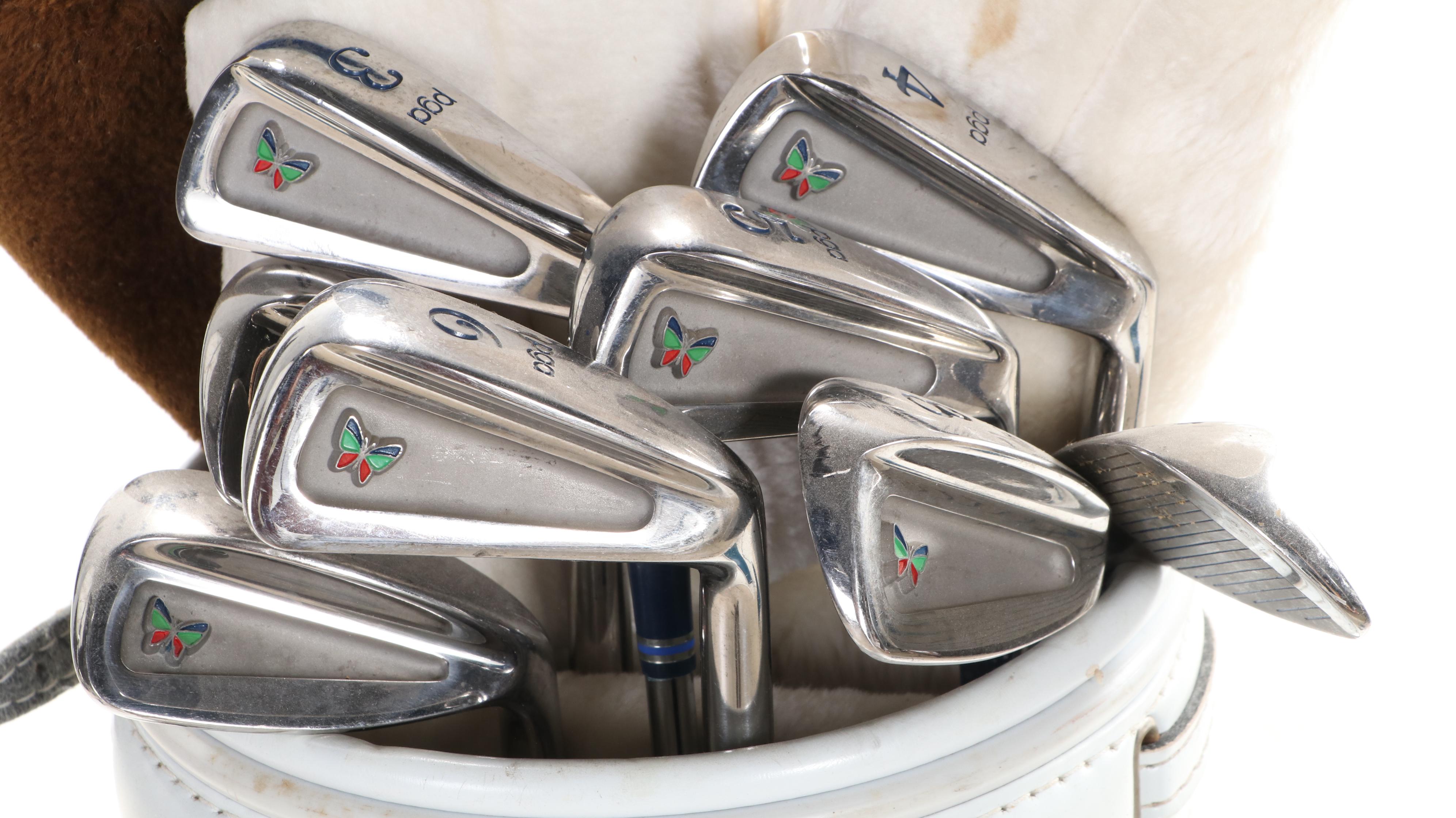 Lynx Golf Bag With PGA Butterfly Clubs and Padded Stadium Seats | EBTH