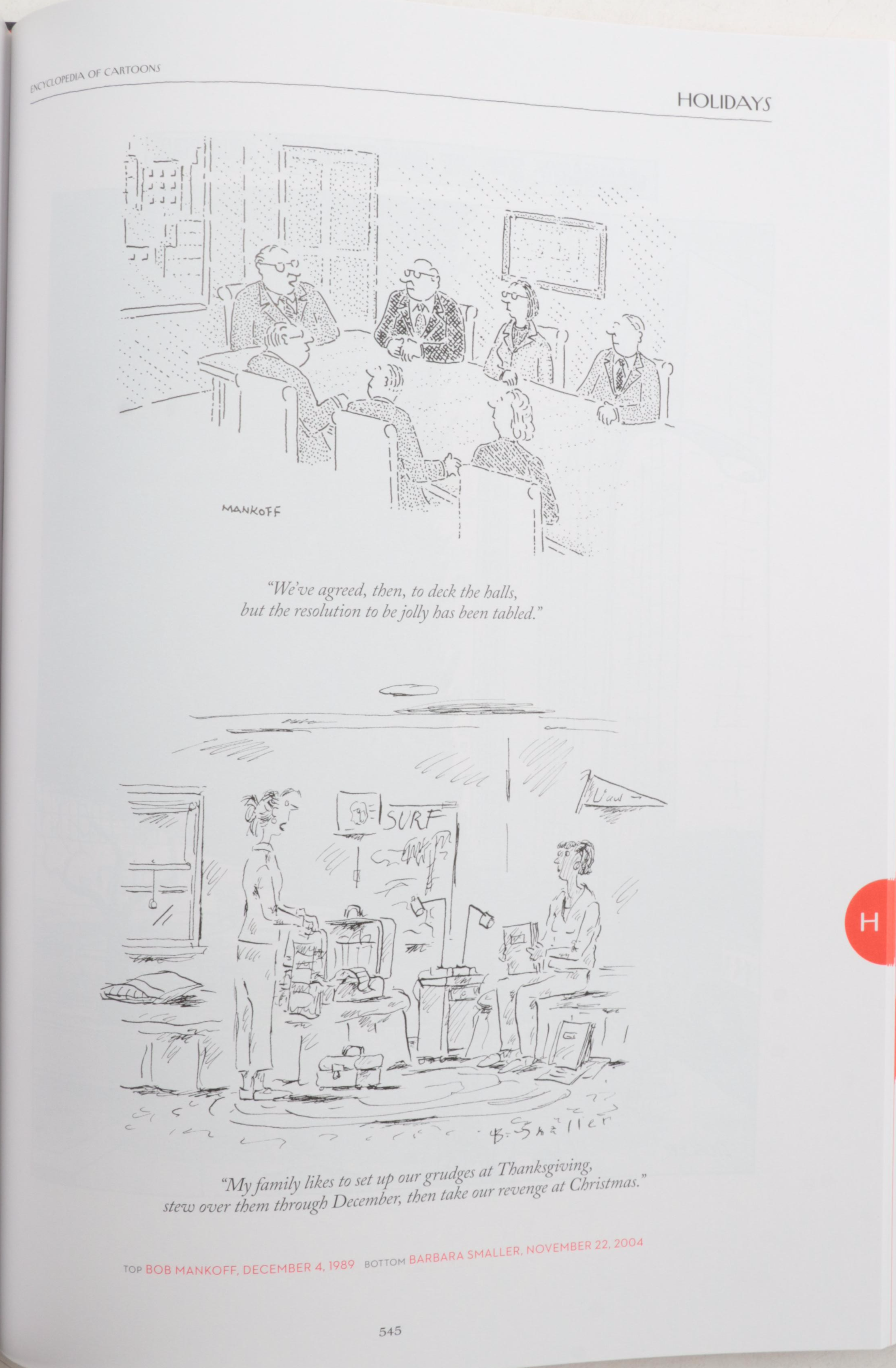 First Edition "The New Yorker: Encyclopedia of Cartoons" Two-Volume Set ...