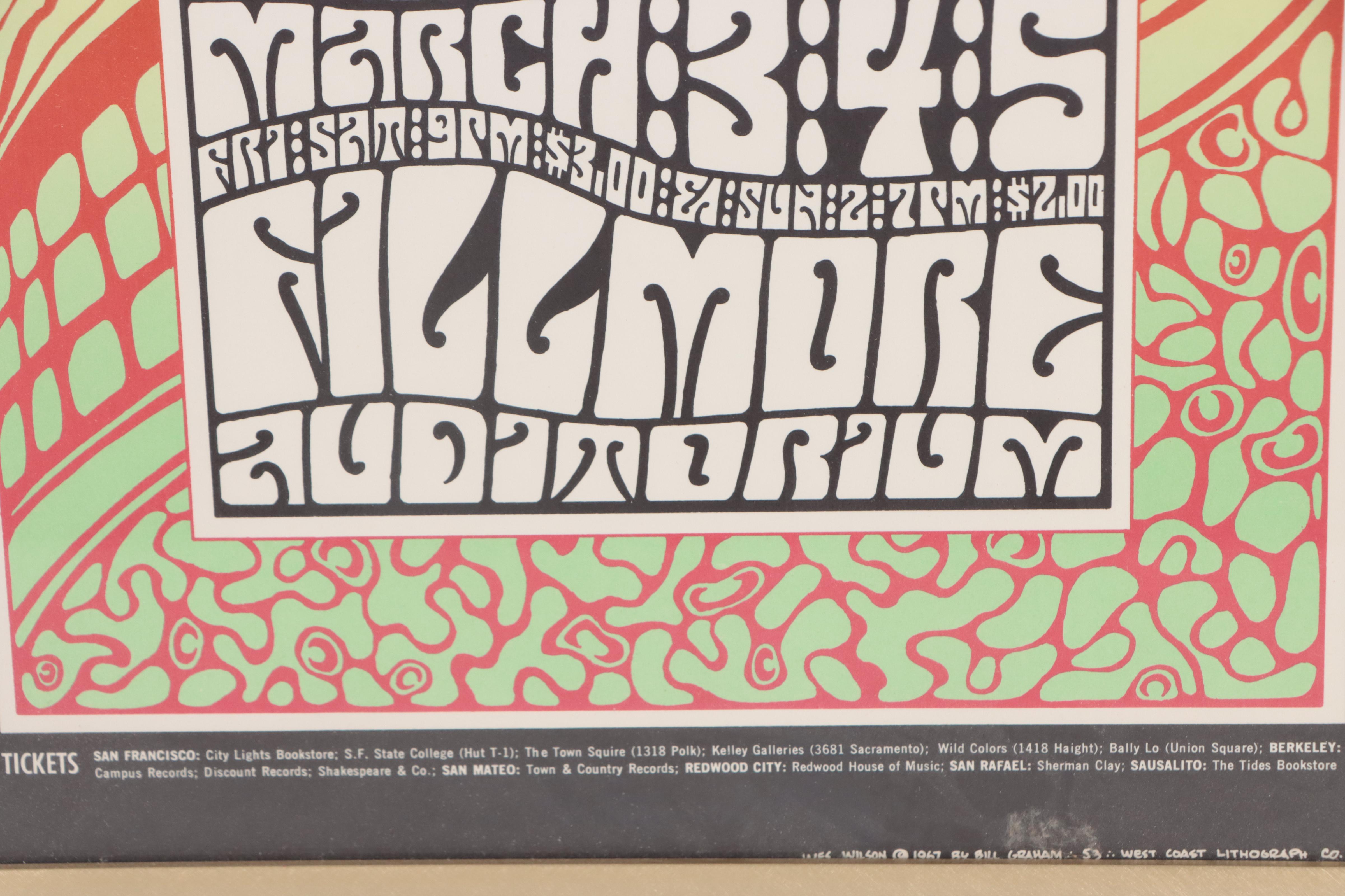 Otis Rush Lithograph Concert Poster After Wes Wilson, 1967 | EBTH