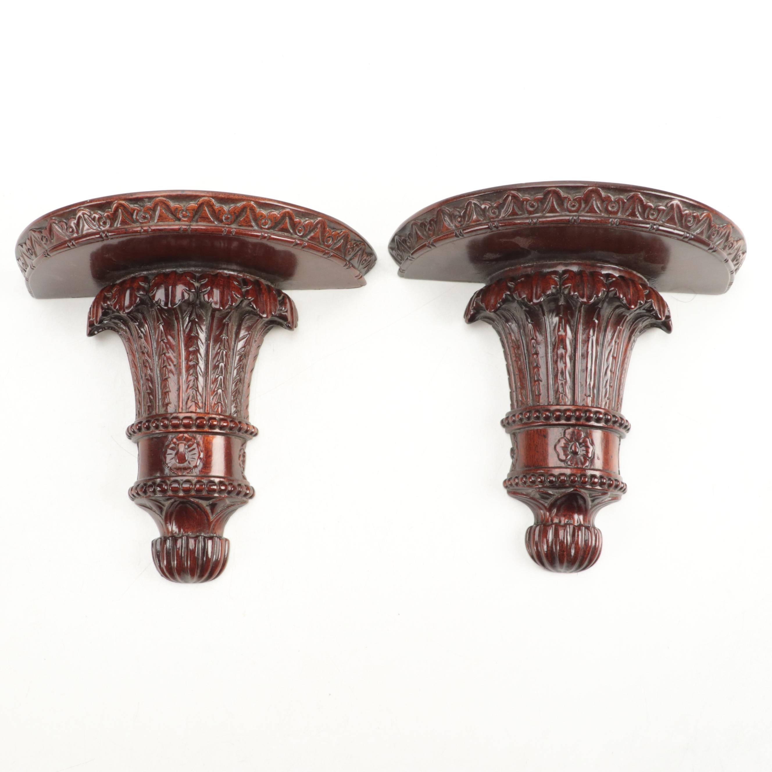 Neoclassical Style Wall Shelves with Decorative Box | EBTH