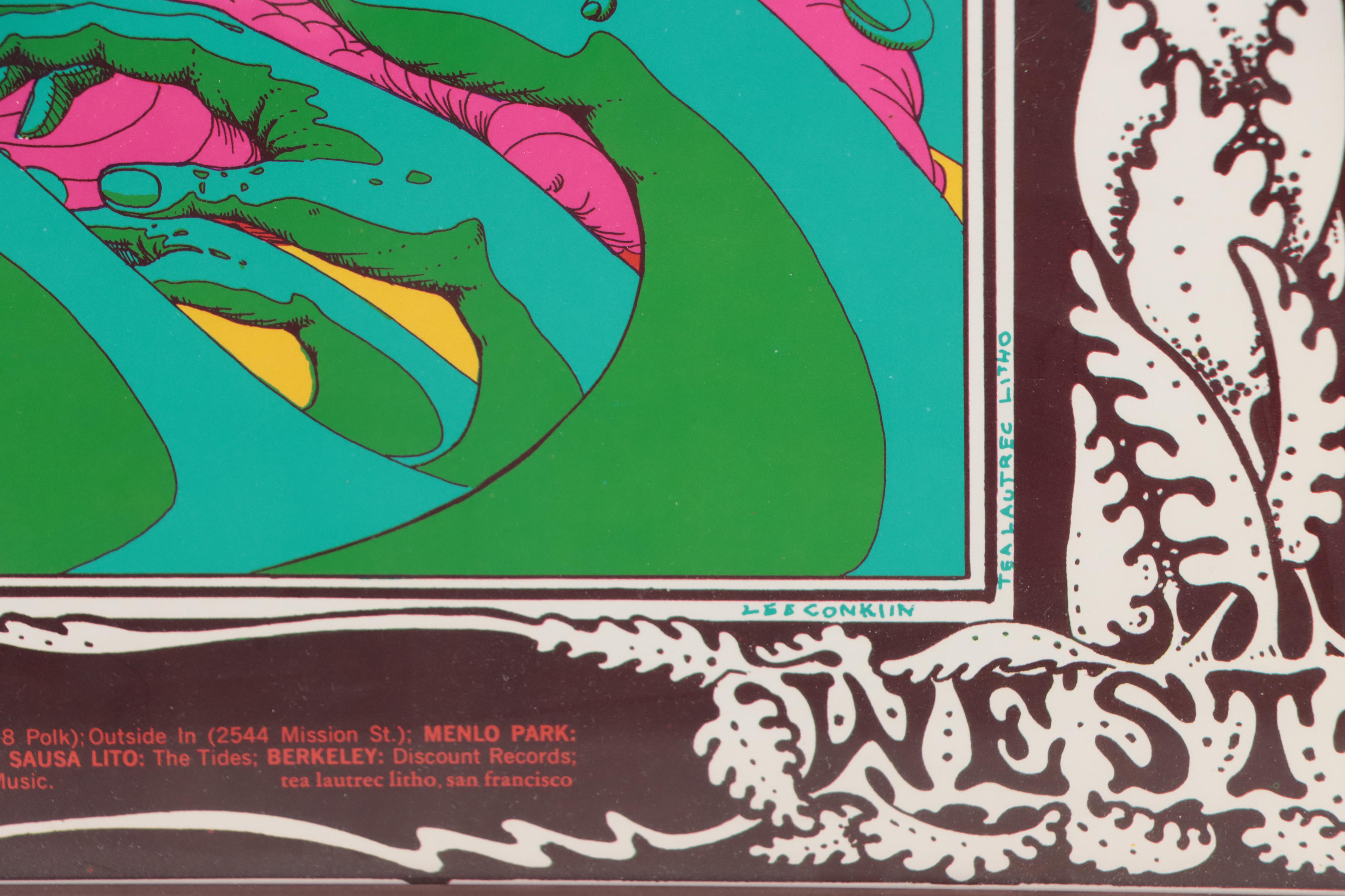 Santana/Youngbloods Color Lithograph Concert Poster After Lee Conklin ...