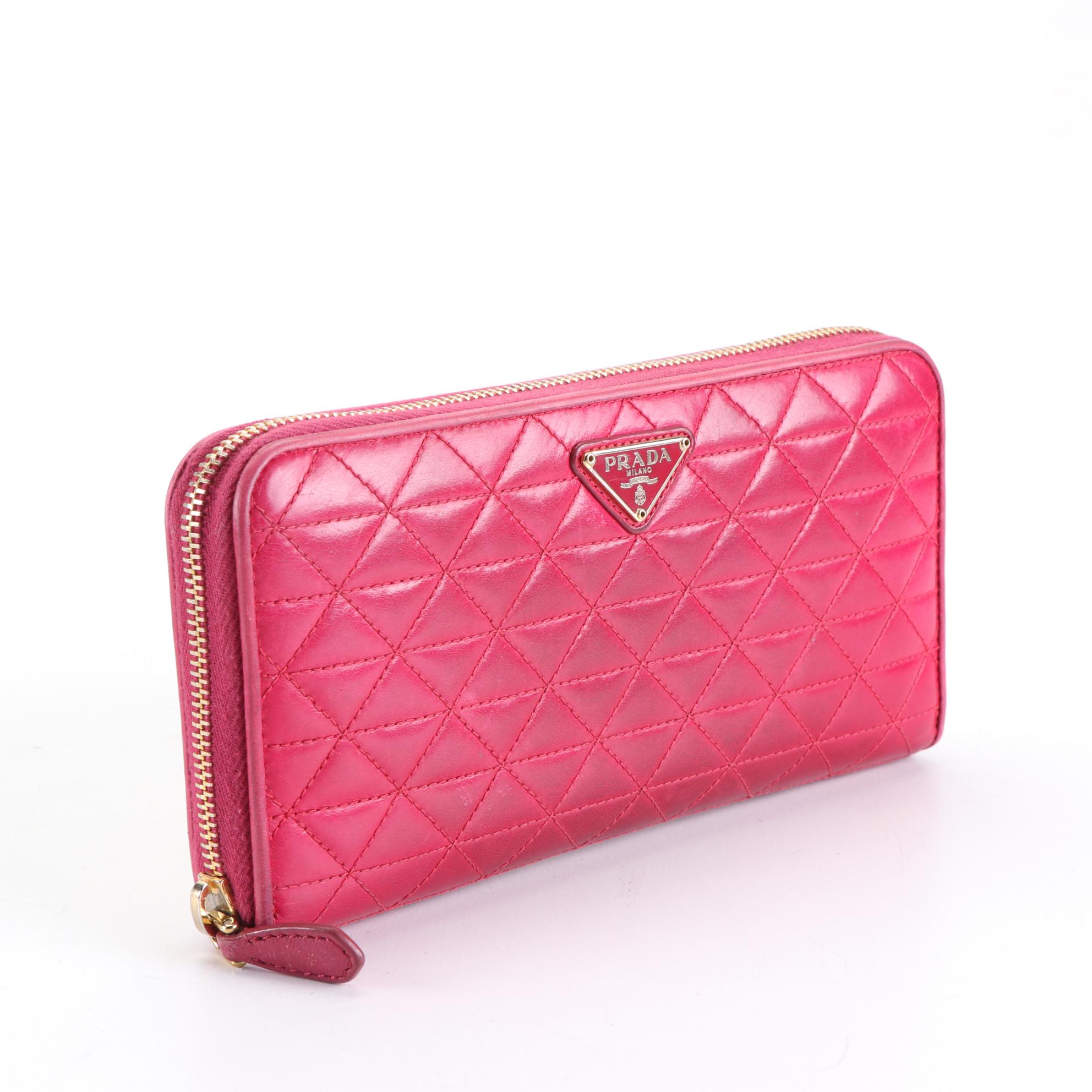 Prada Zip-Around Wallet in Quilted Leather with Box | EBTH