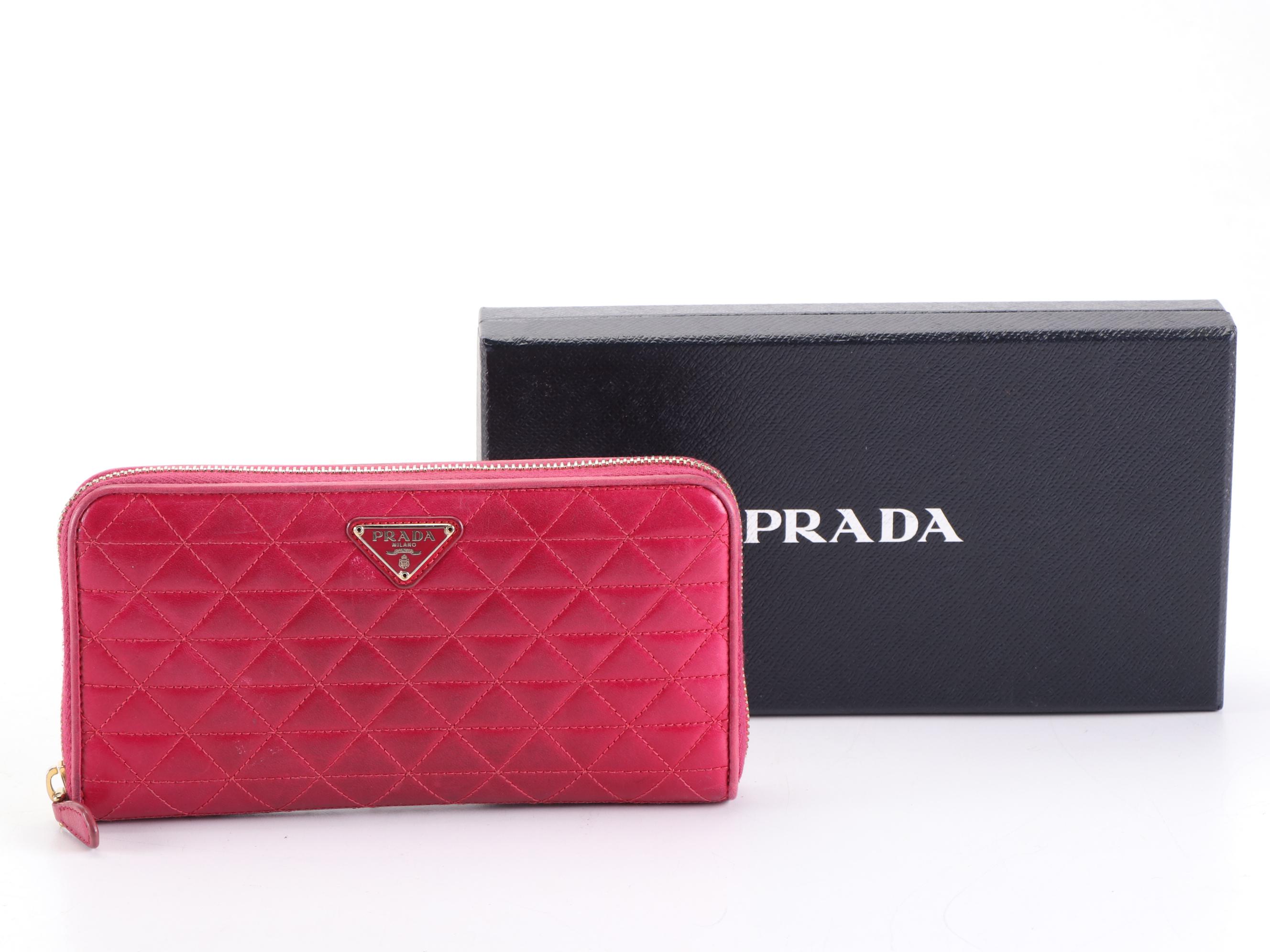 Prada Zip-Around Wallet in Quilted Leather with Box | EBTH