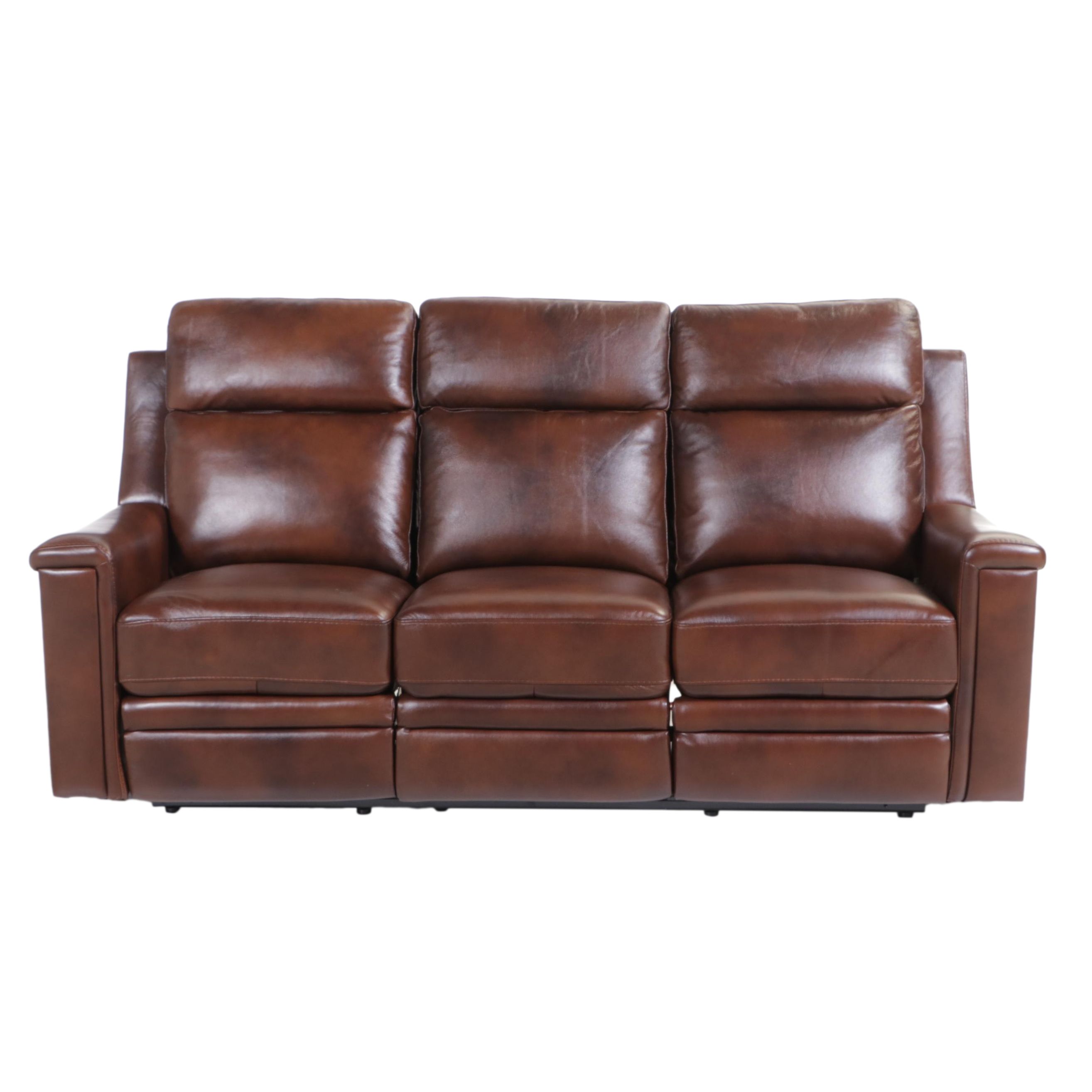 Member's Mark Livingston Leather Reclining Sofa | EBTH