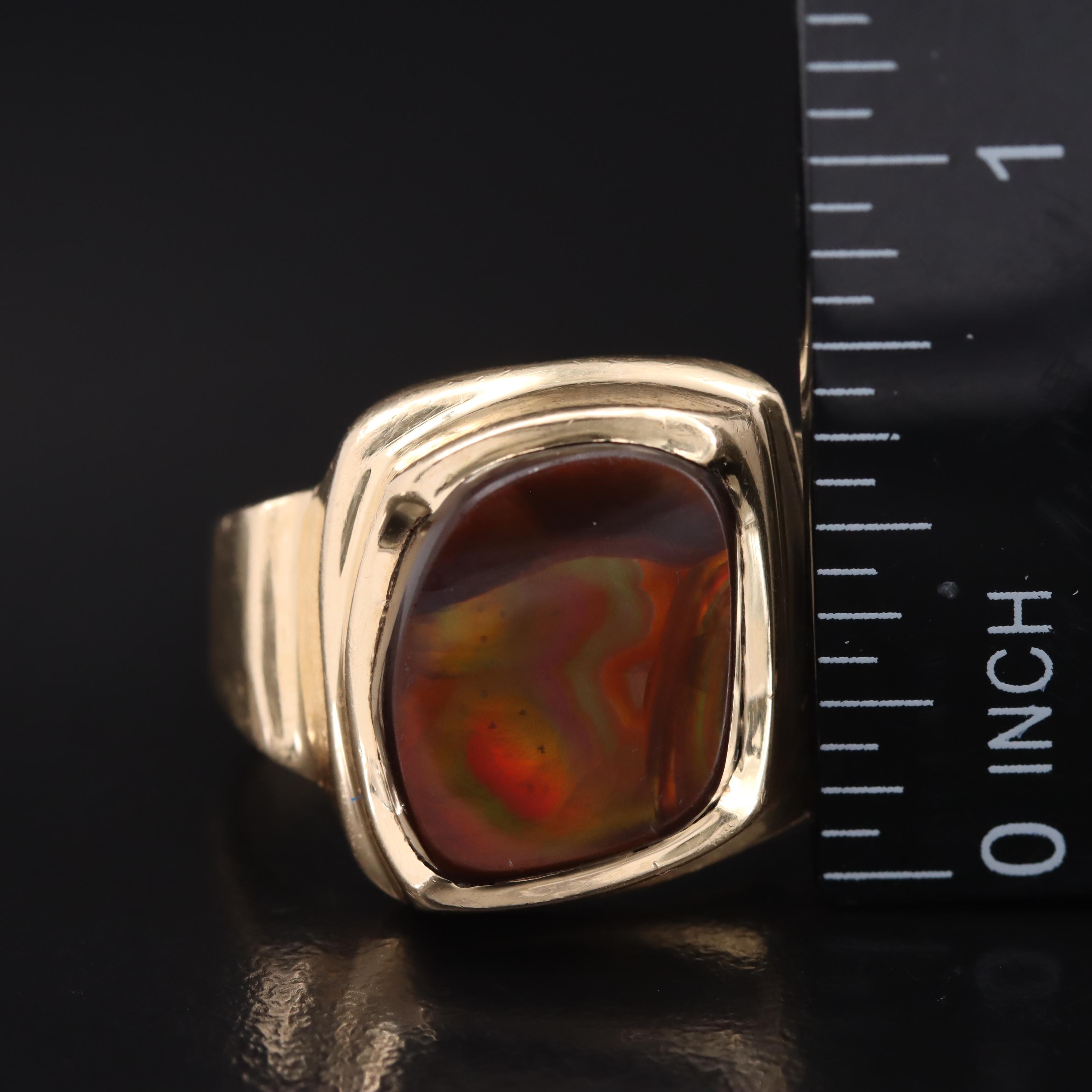 14K Fire Agate Ring | EBTH