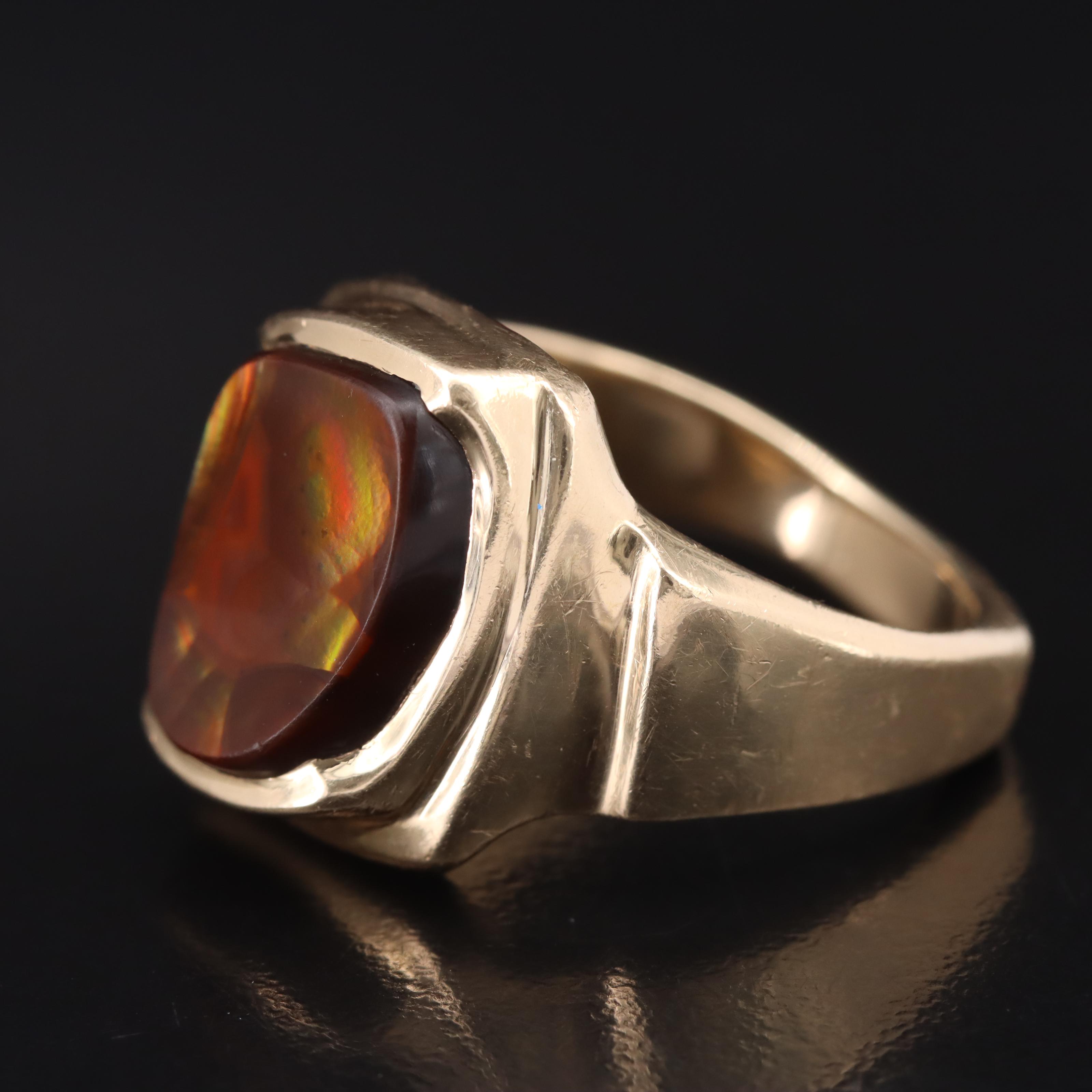 14K Fire Agate Ring | EBTH