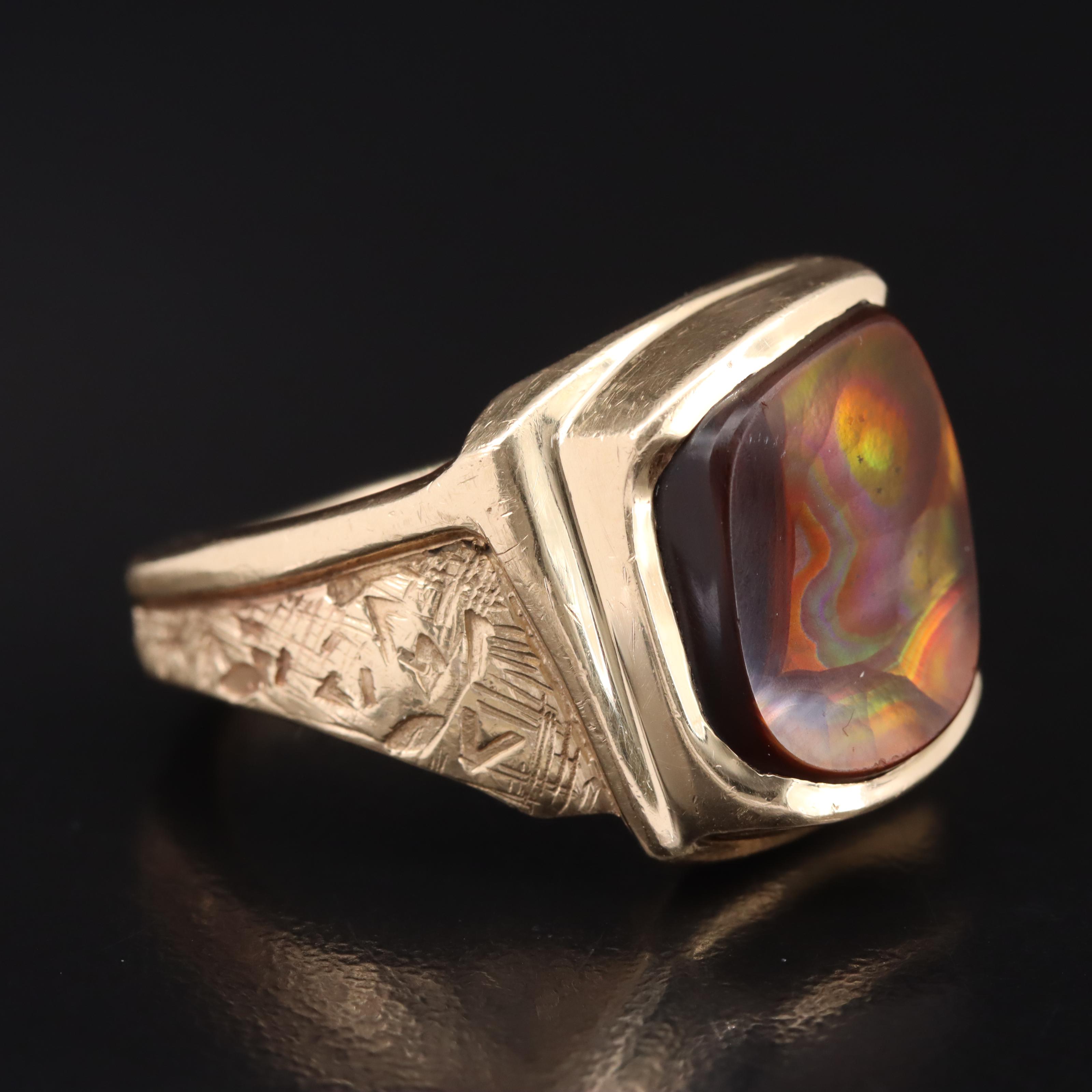 14K Fire Agate Ring | EBTH