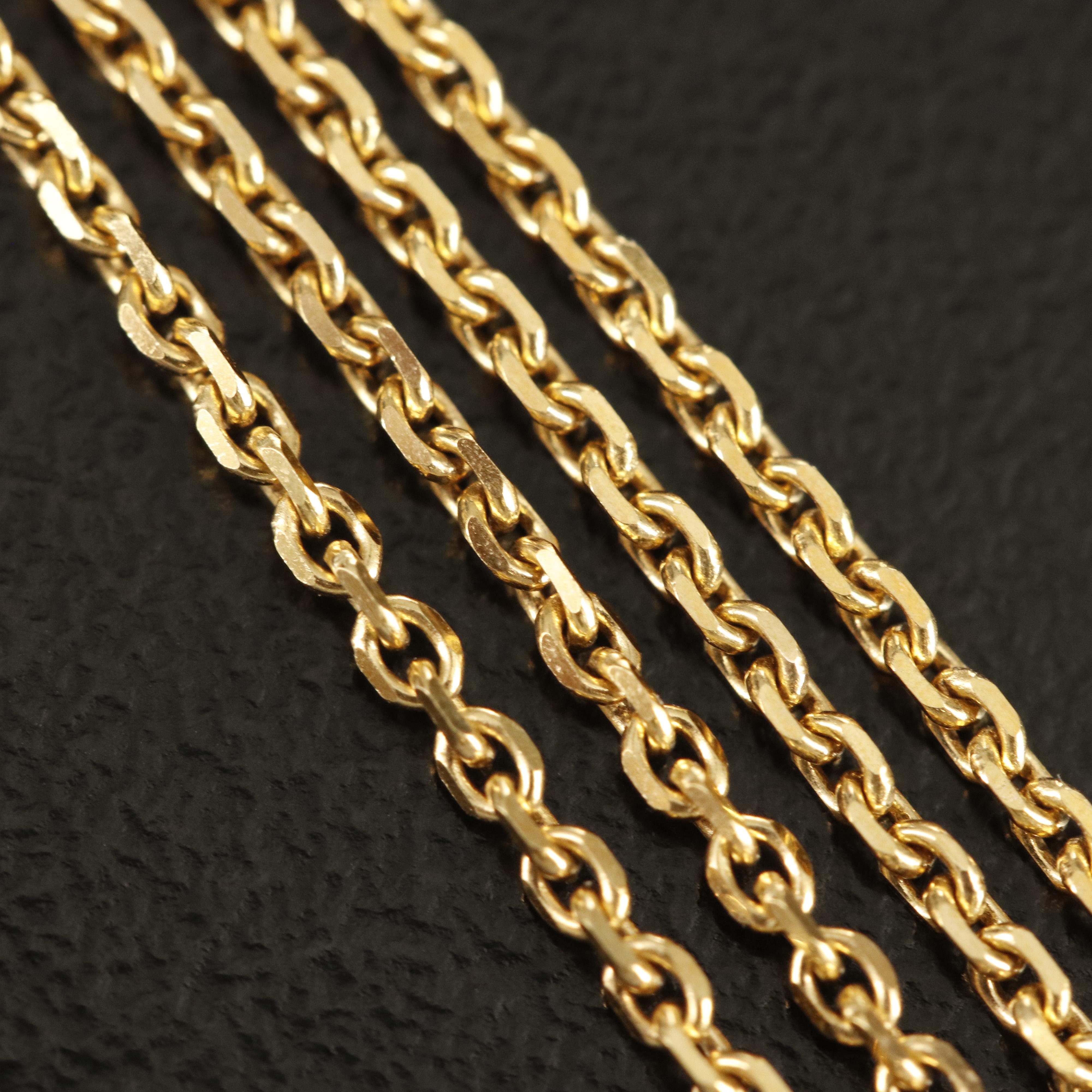14K Diamond Cut Cable Chain | EBTH
