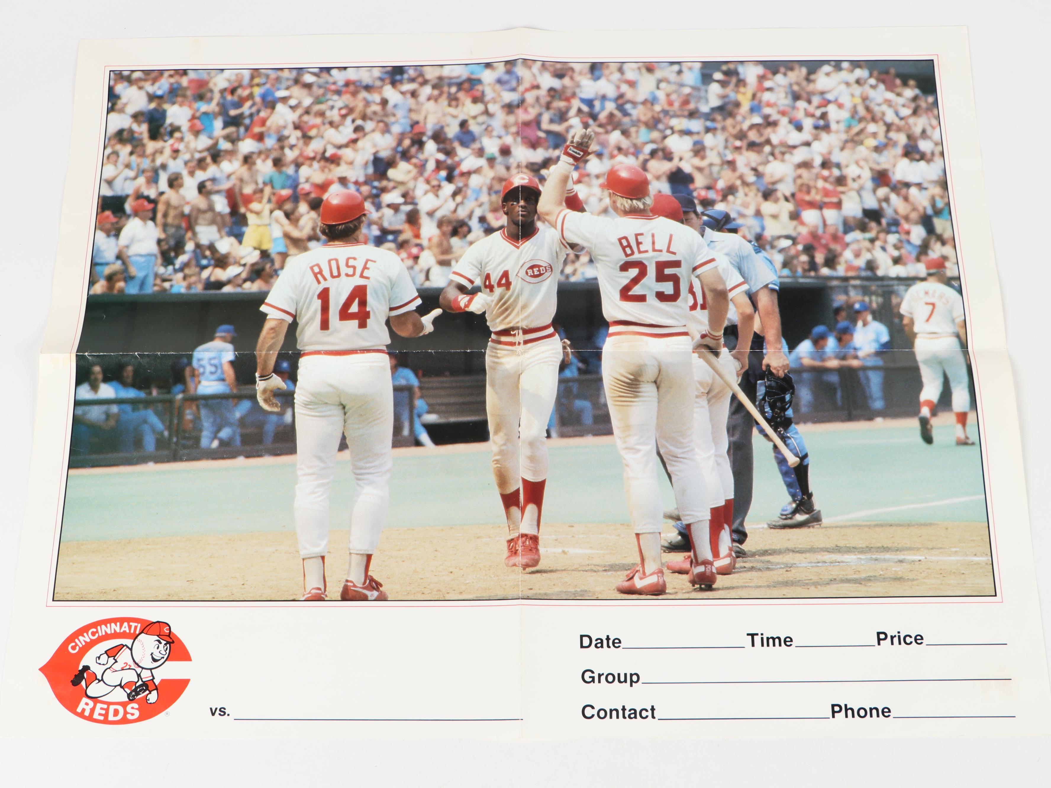 Cincinnati Reds '75 W.S. Pennant, Score Cards, Team Photos, Cards and ...