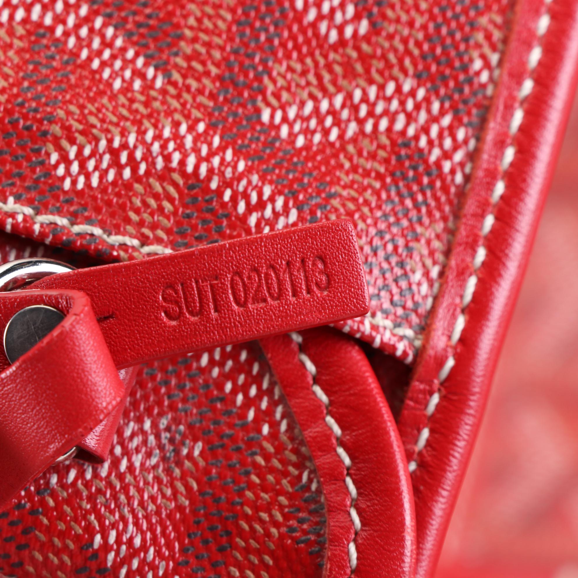 Goyard Saint Louis GM Tote Bag and Pouch in Red Goyardine Coated Canvas ...