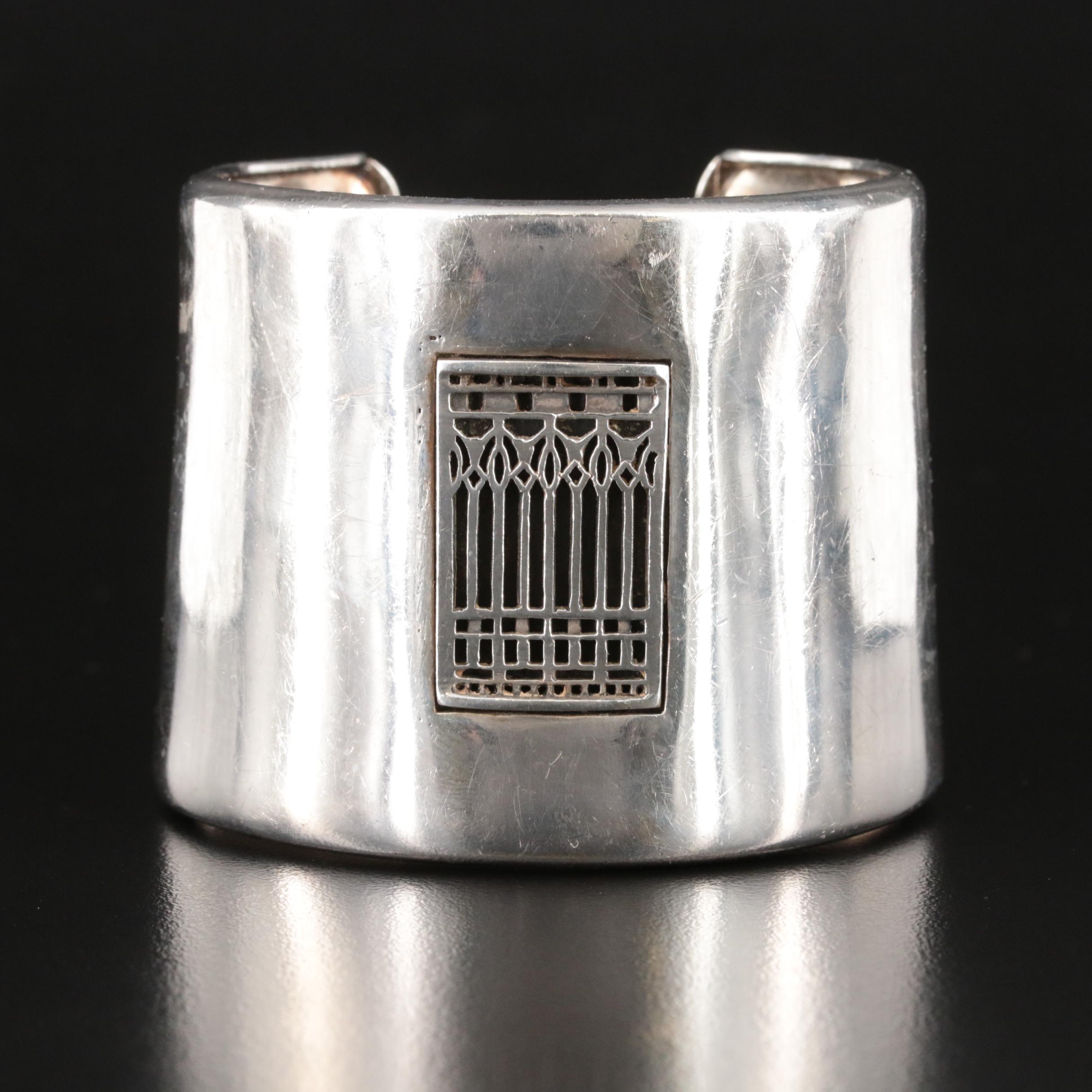 Museum of Modern Art Frank Lloyd Wright Foundation Sterling Cuff | EBTH
