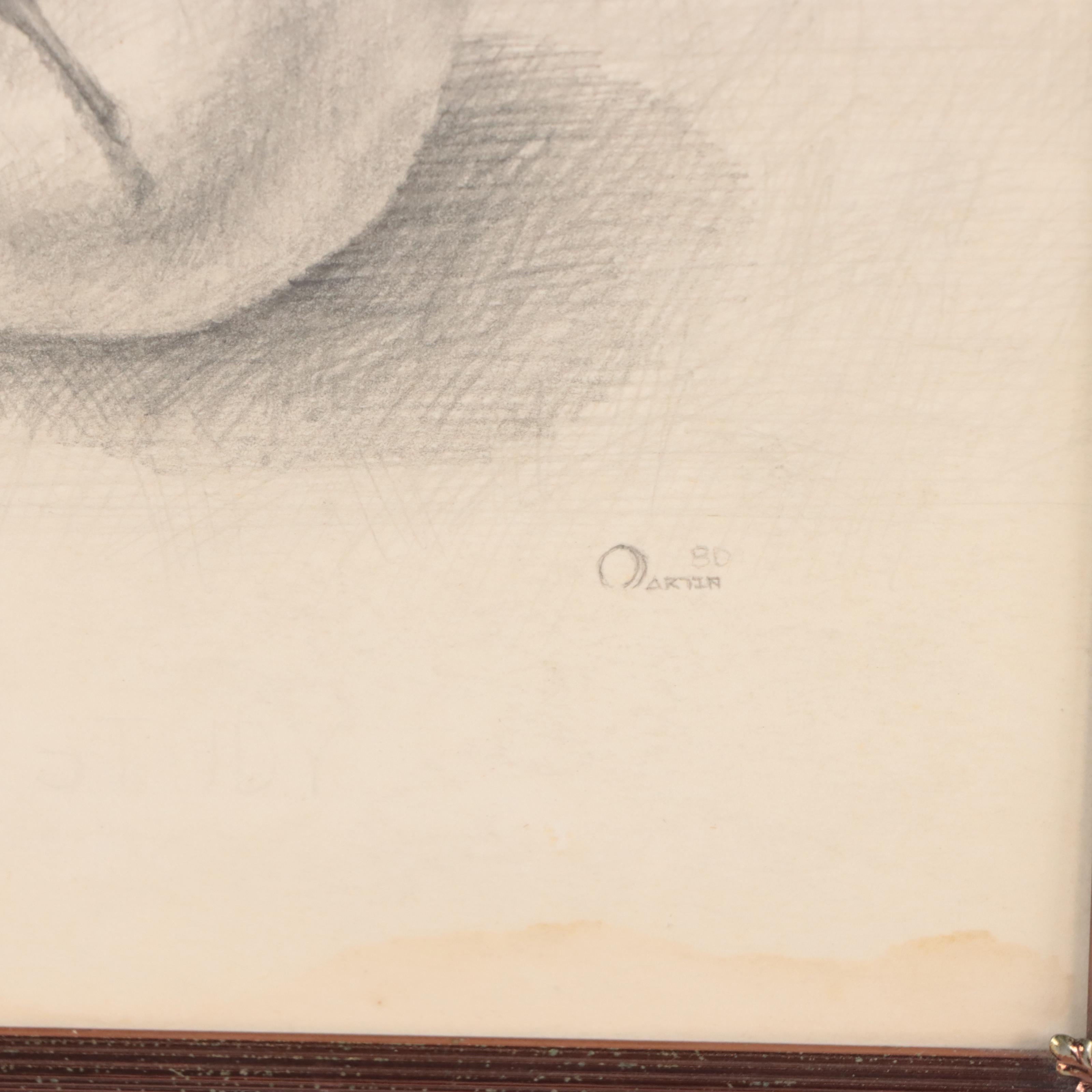 Still Life Graphite Drawing of Apples, 1980 | EBTH