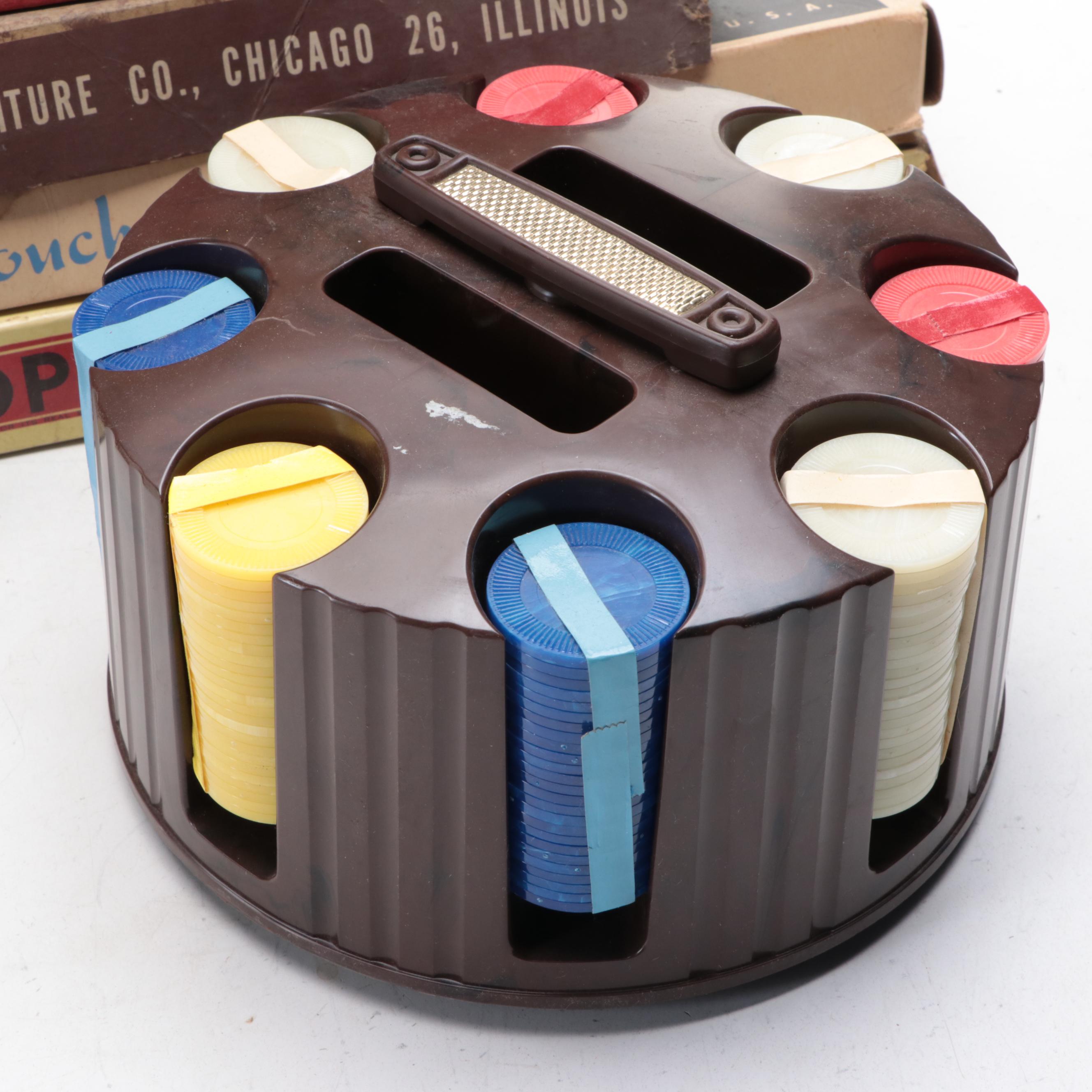 William Fuld "Ouija" with Other Board Games and Poker Set, Early to Mid ...