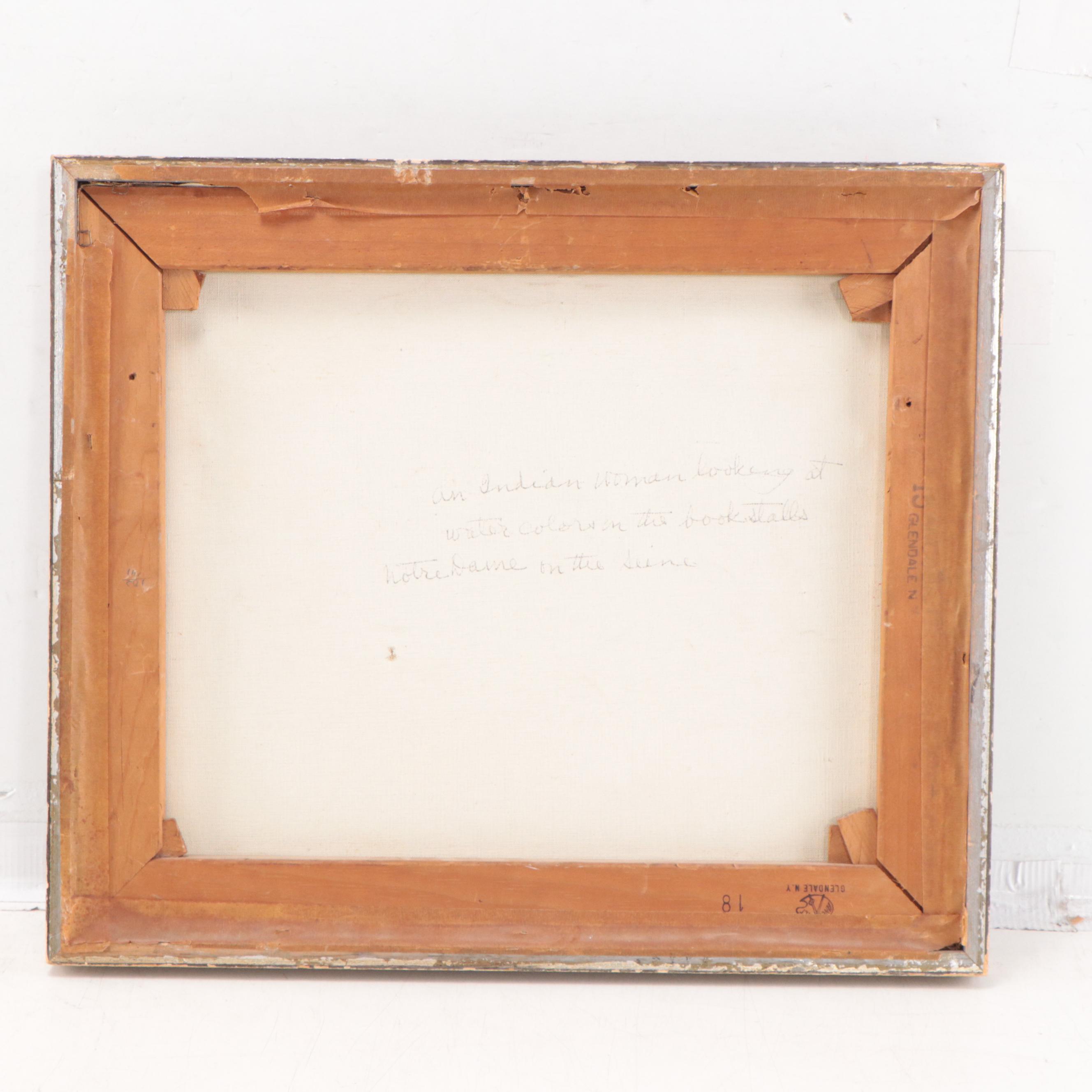 Hildegard Hume Hamilton Oil Painting of Parisian Street Scene, 1965 | EBTH