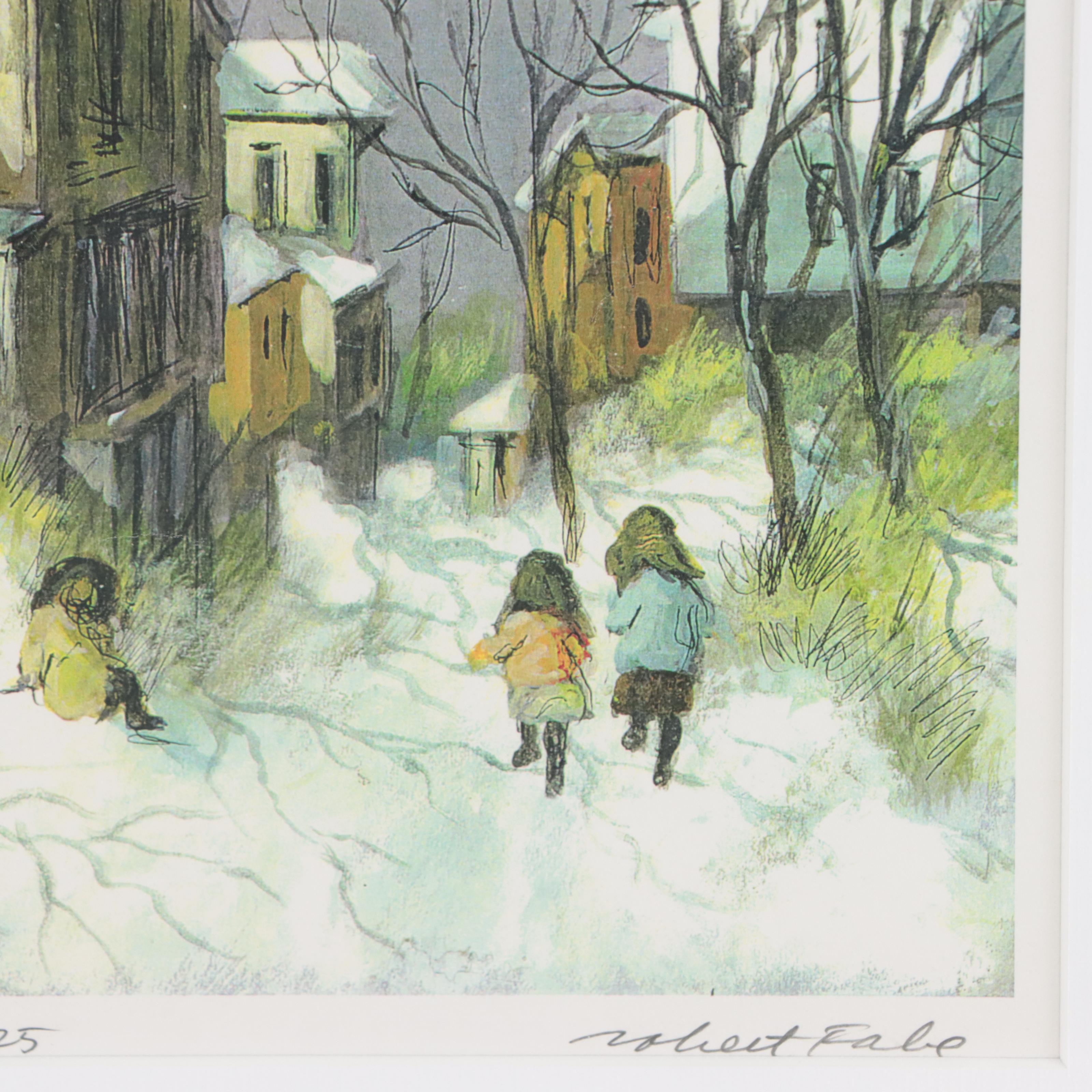 Robert Fabe Print "Winter Light," Late 20th Century | EBTH