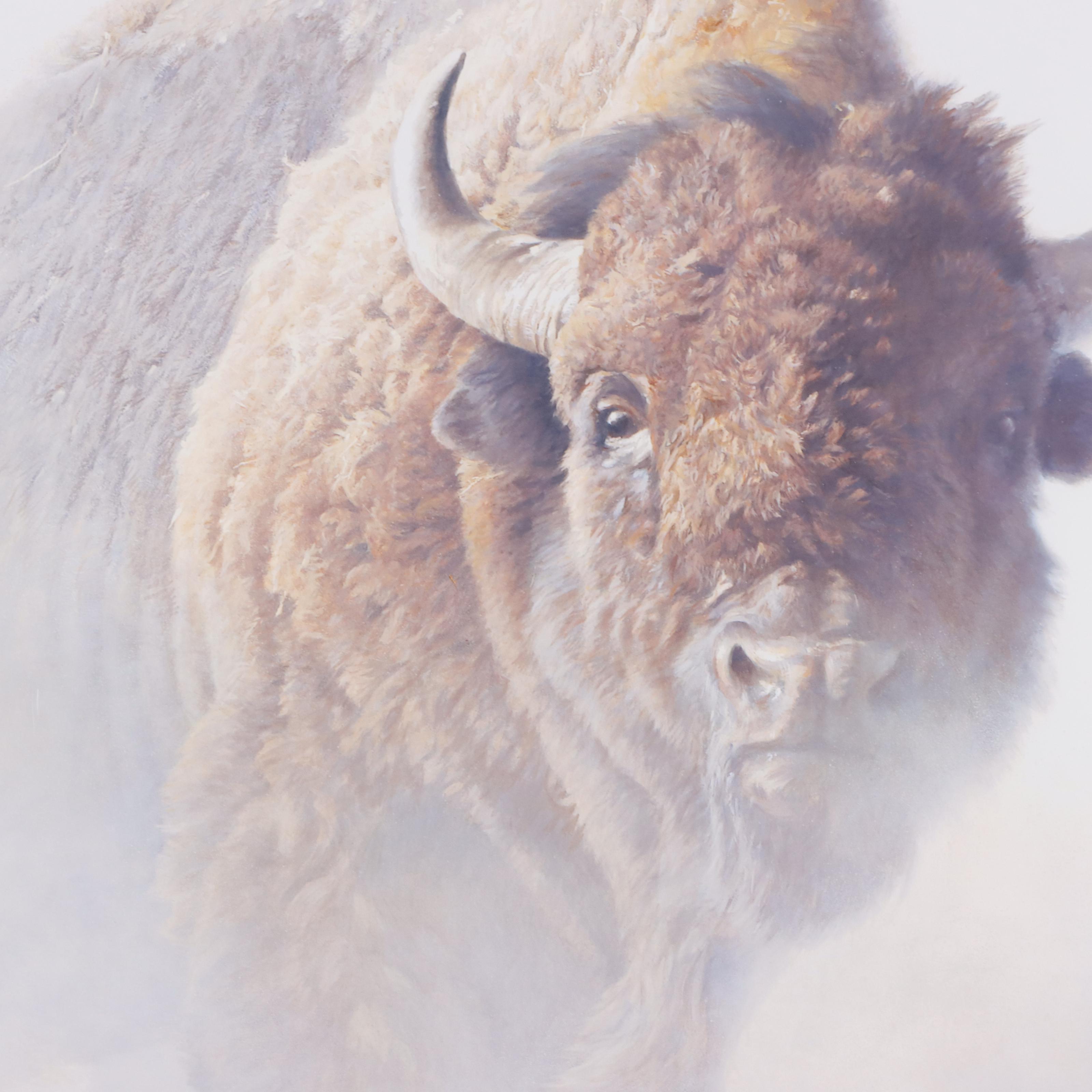 Robert Bateman Offset Lithograph of American Bison, Late 20th Century ...