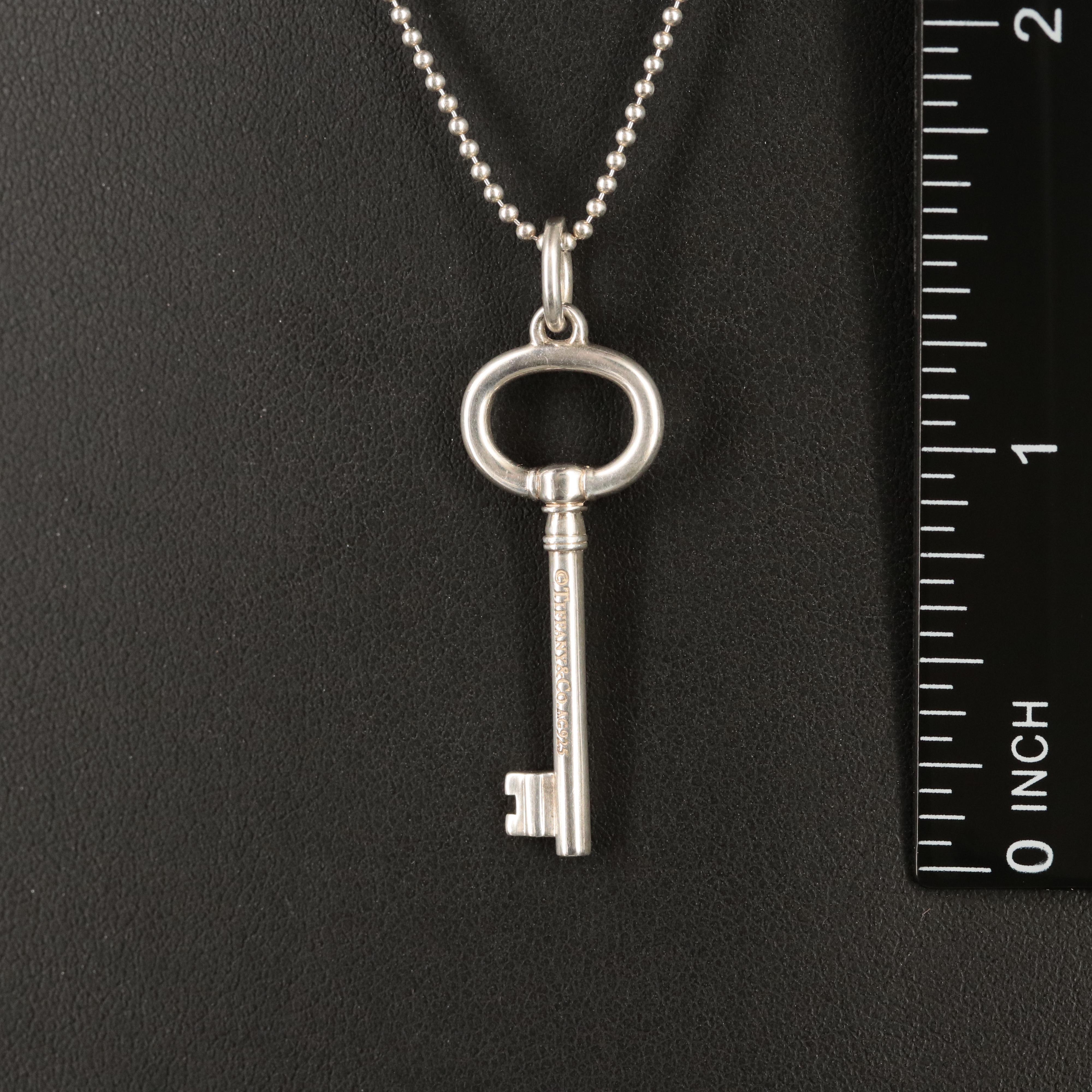 Tiffany & Co. Sterling Key Pendant Necklace | EBTH