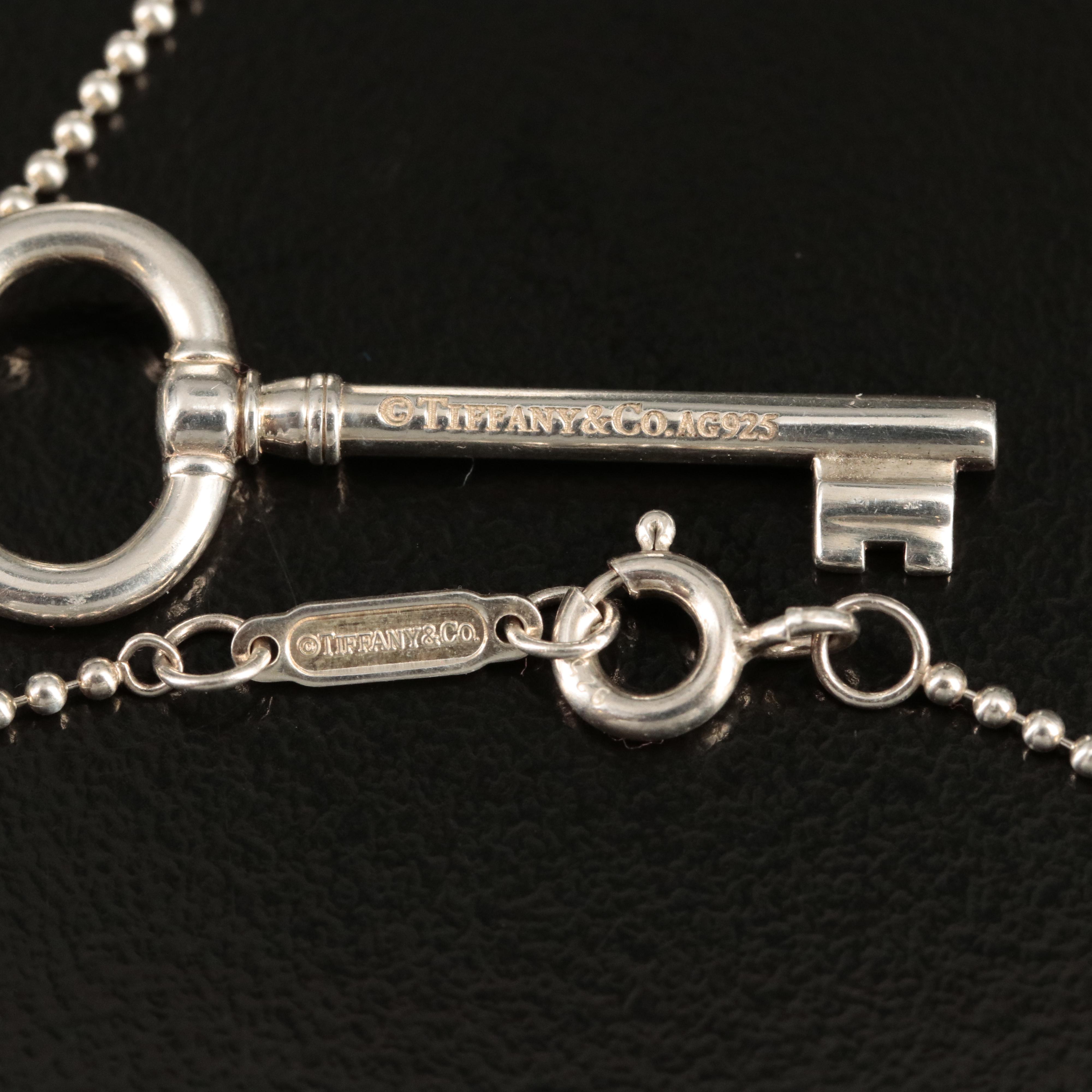 Tiffany & Co. Sterling Key Pendant Necklace | EBTH