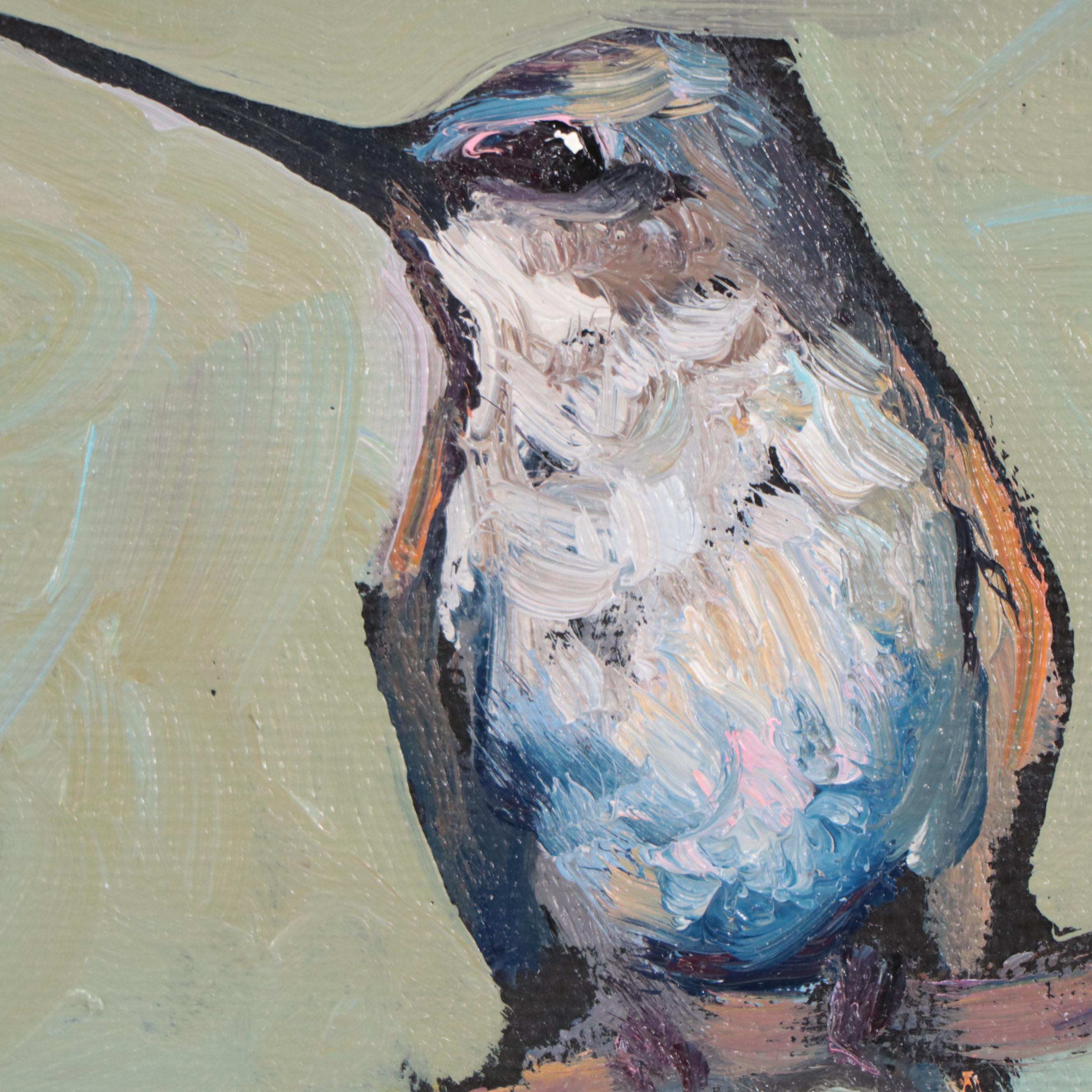 William Hawkins Oil Painting of Bird on Tree Branch, 21st Century | EBTH