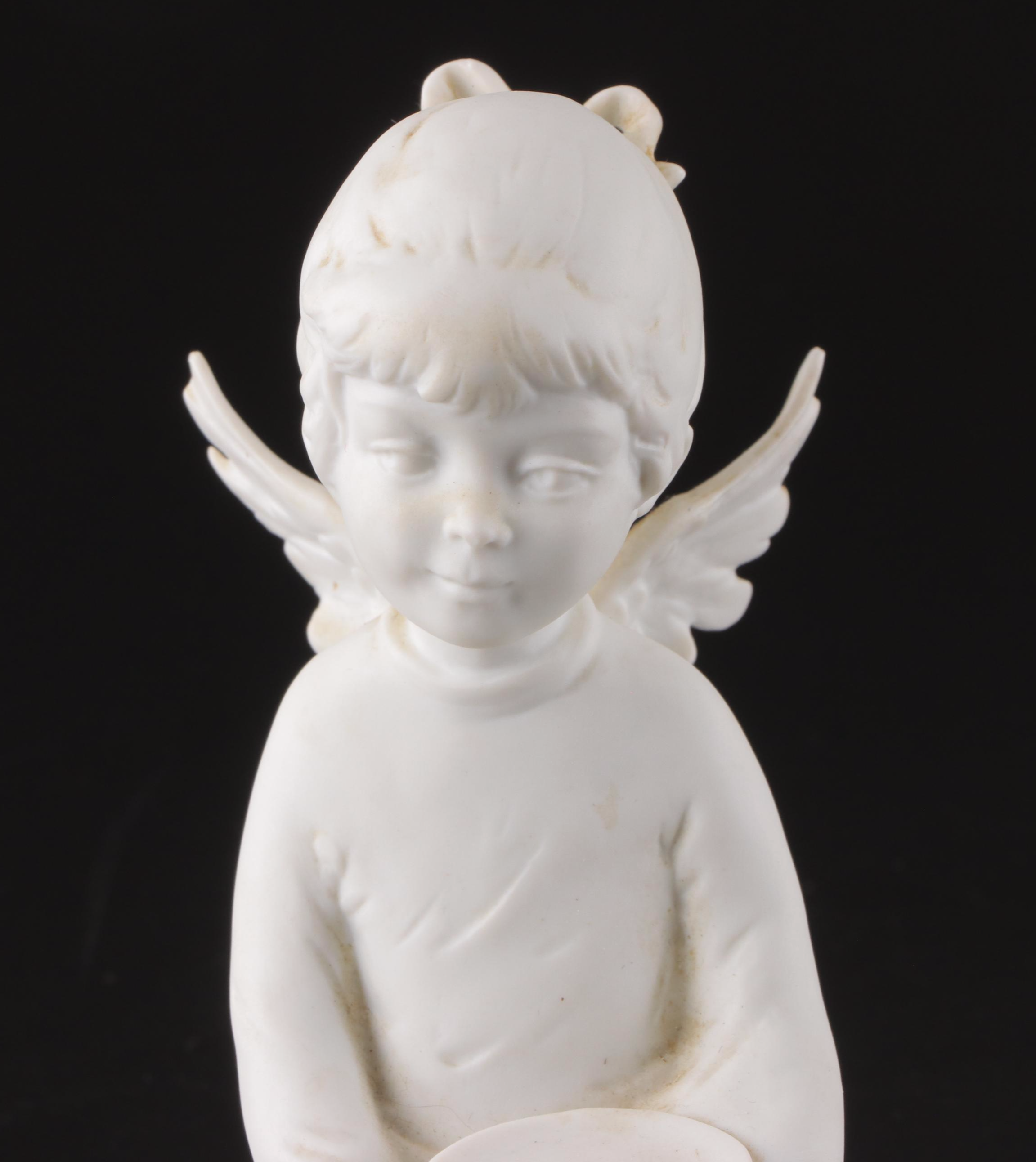 Kaiser White Bisque Angel Figural Candle Holder | EBTH