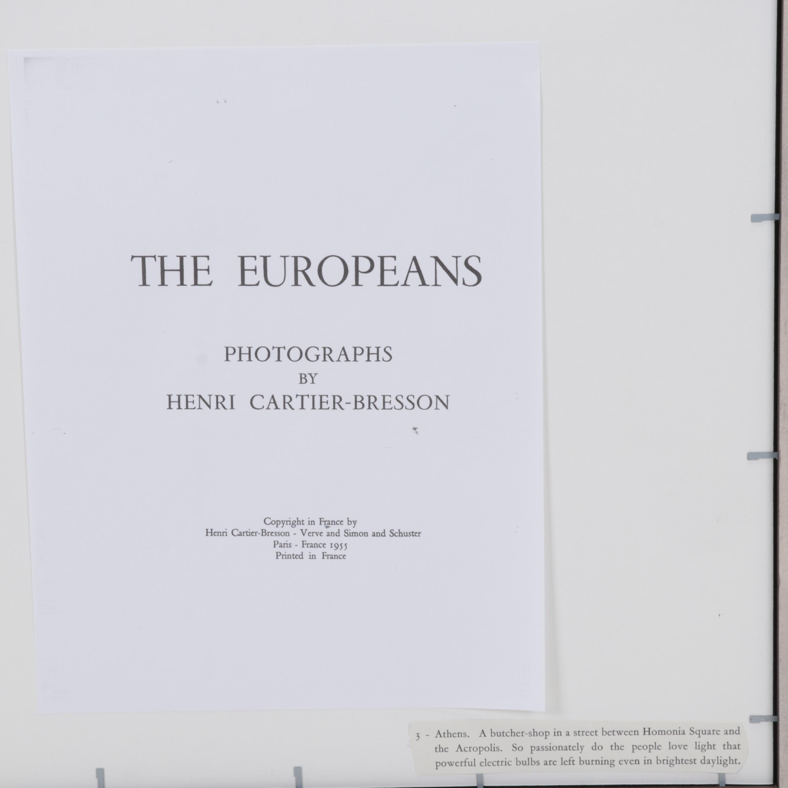 Henri Cartier-Bresson Rotogravure "Athens" From "The Europeans," 1955 ...