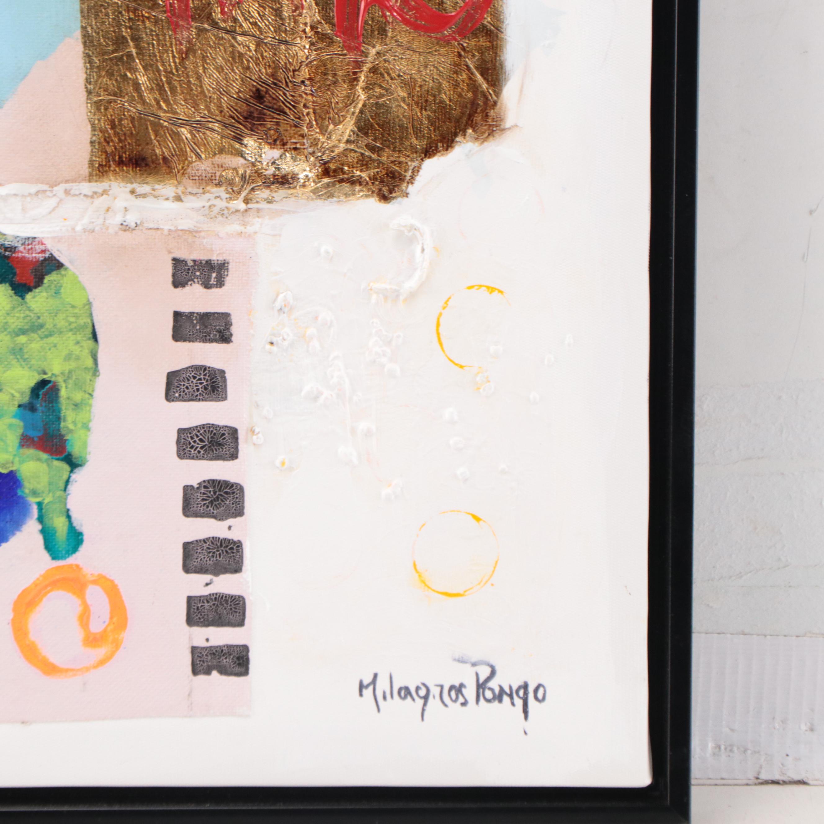 Milagros Pongo Mixed Media Painting "Reaching for the Stars" | EBTH