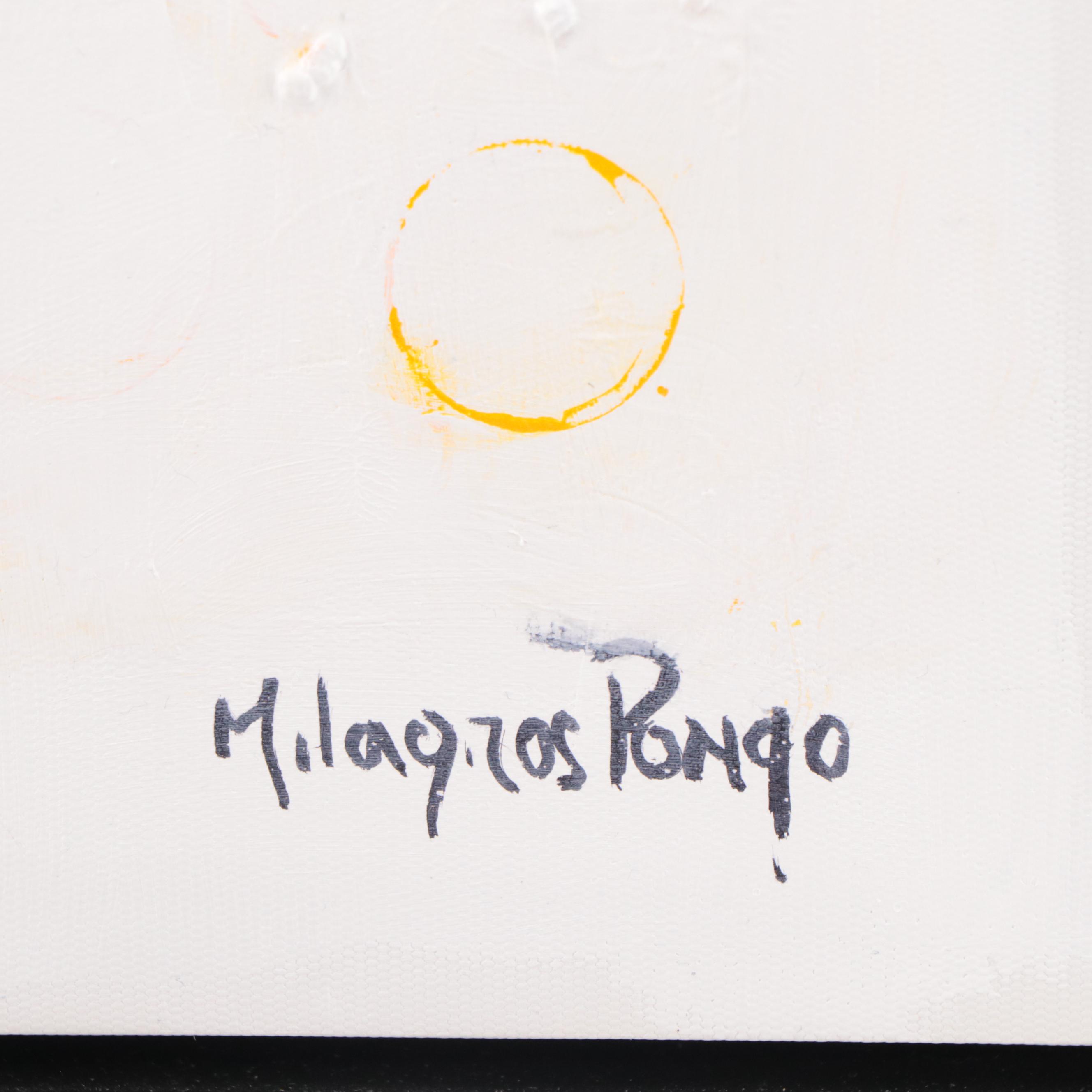 Milagros Pongo Mixed Media Painting "Reaching for the Stars" | EBTH