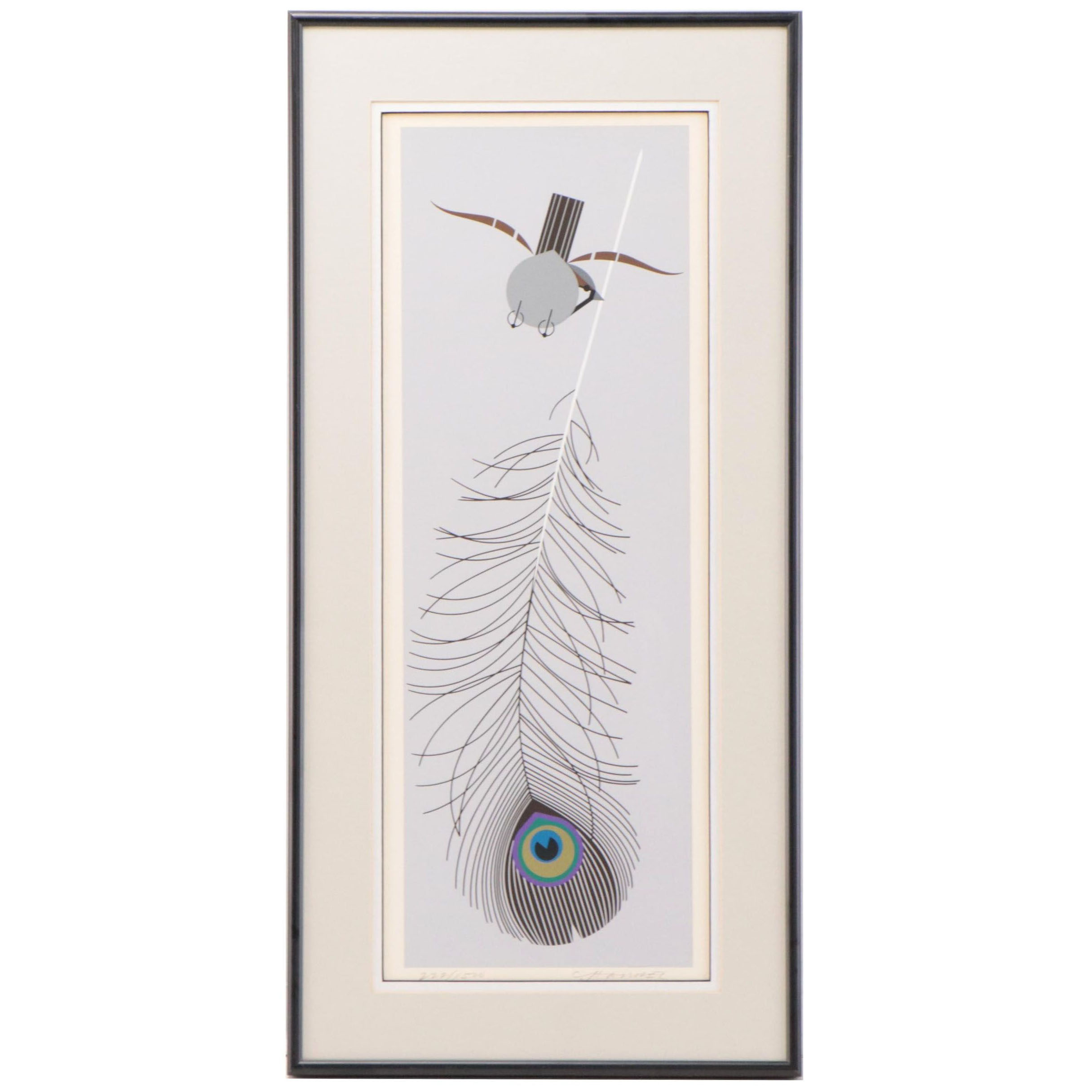 Charley Harper Serigraph "Fine Feather," 1974 | EBTH