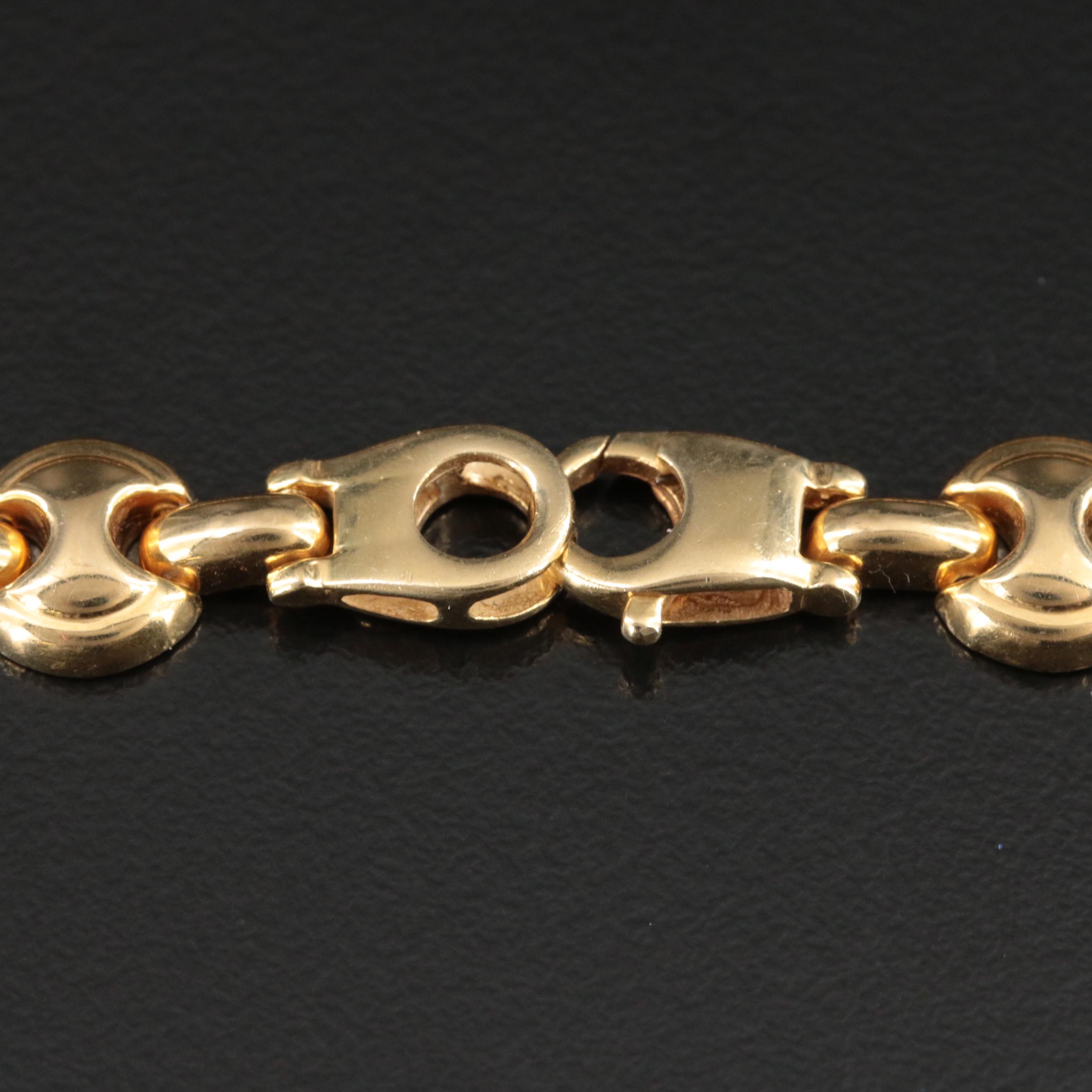 Italian 18K Fancy Link Necklace | EBTH