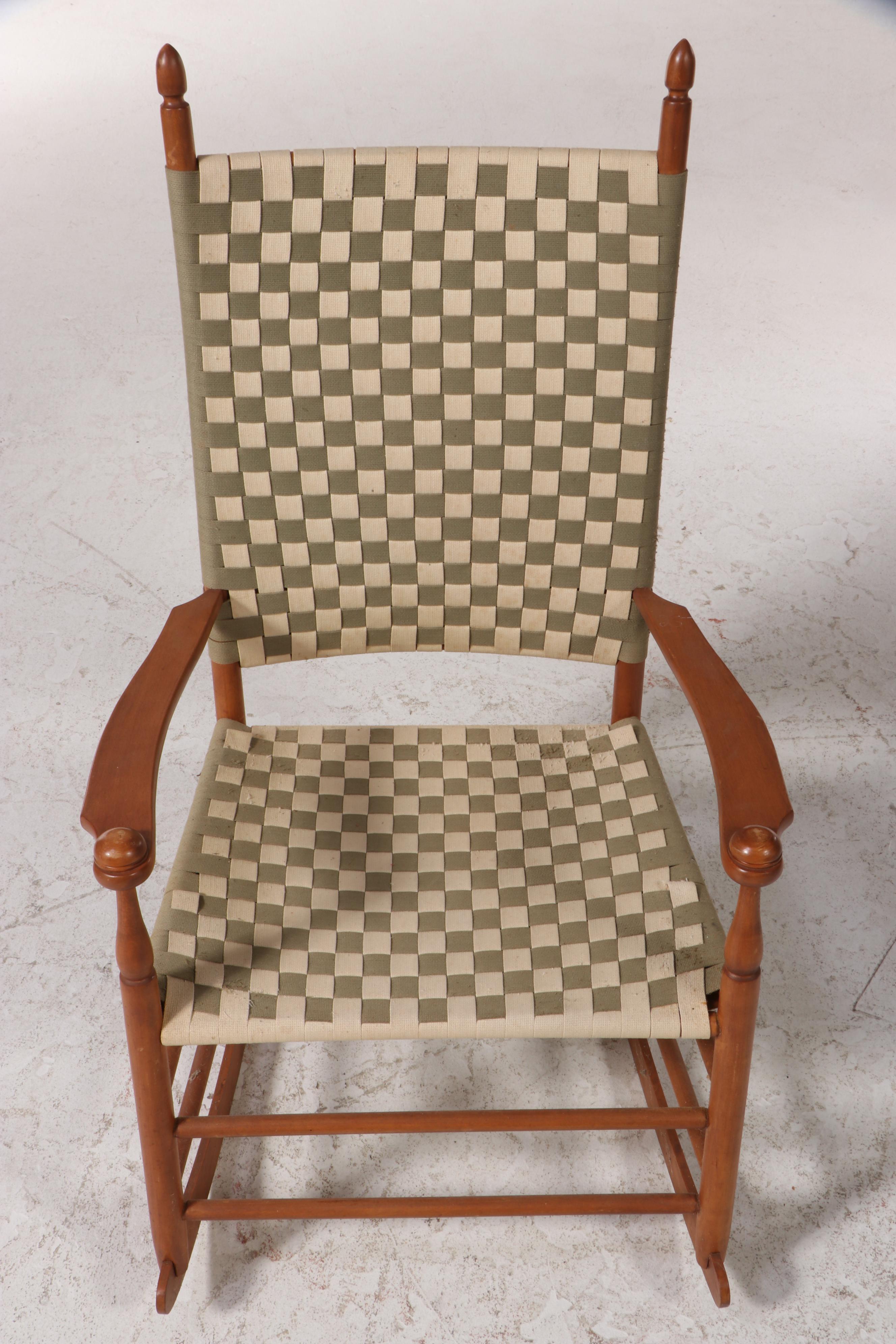 Shaker Maple and Tape-Woven Rocker, 20th Century | EBTH