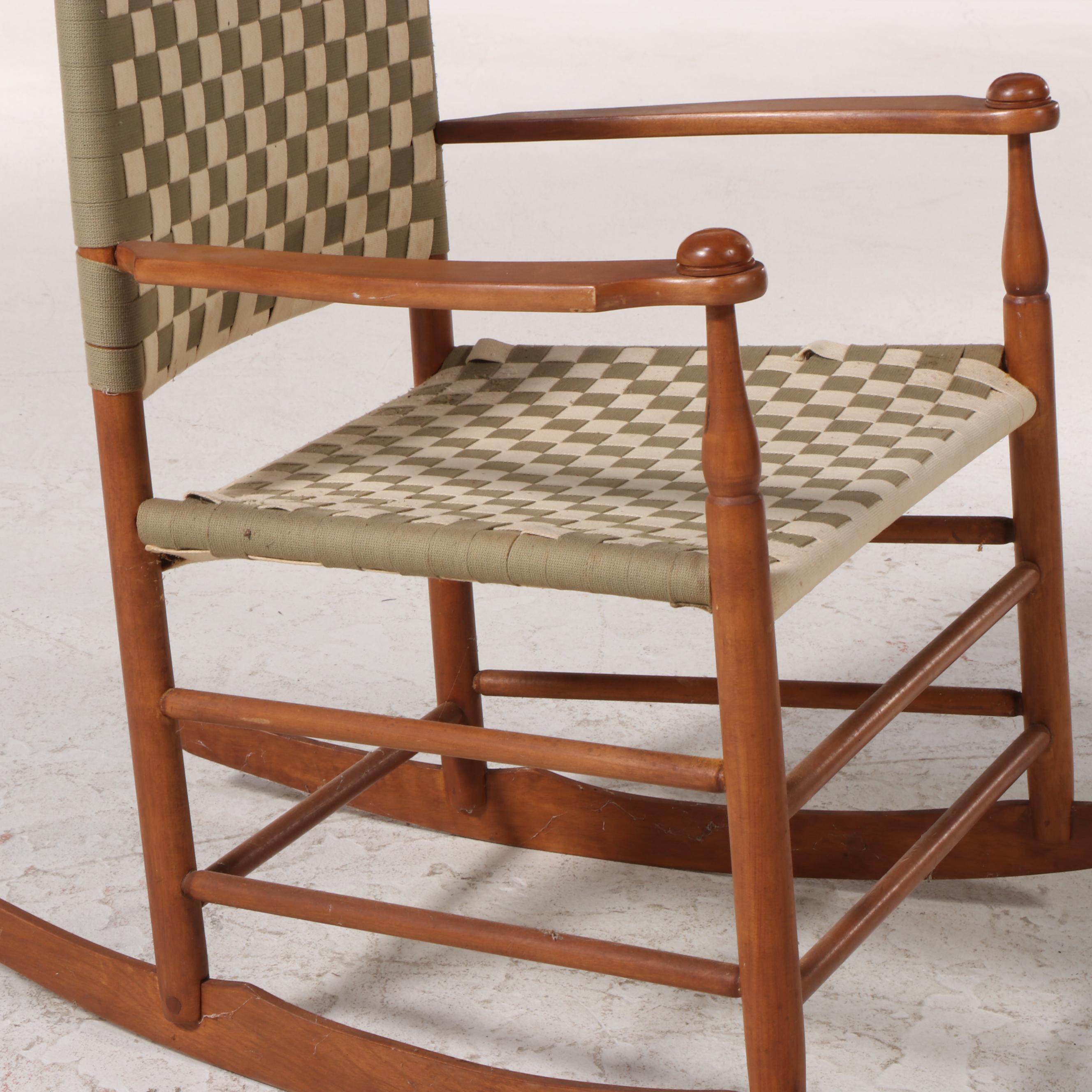 Shaker Maple and Tape-Woven Rocker, 20th Century | EBTH
