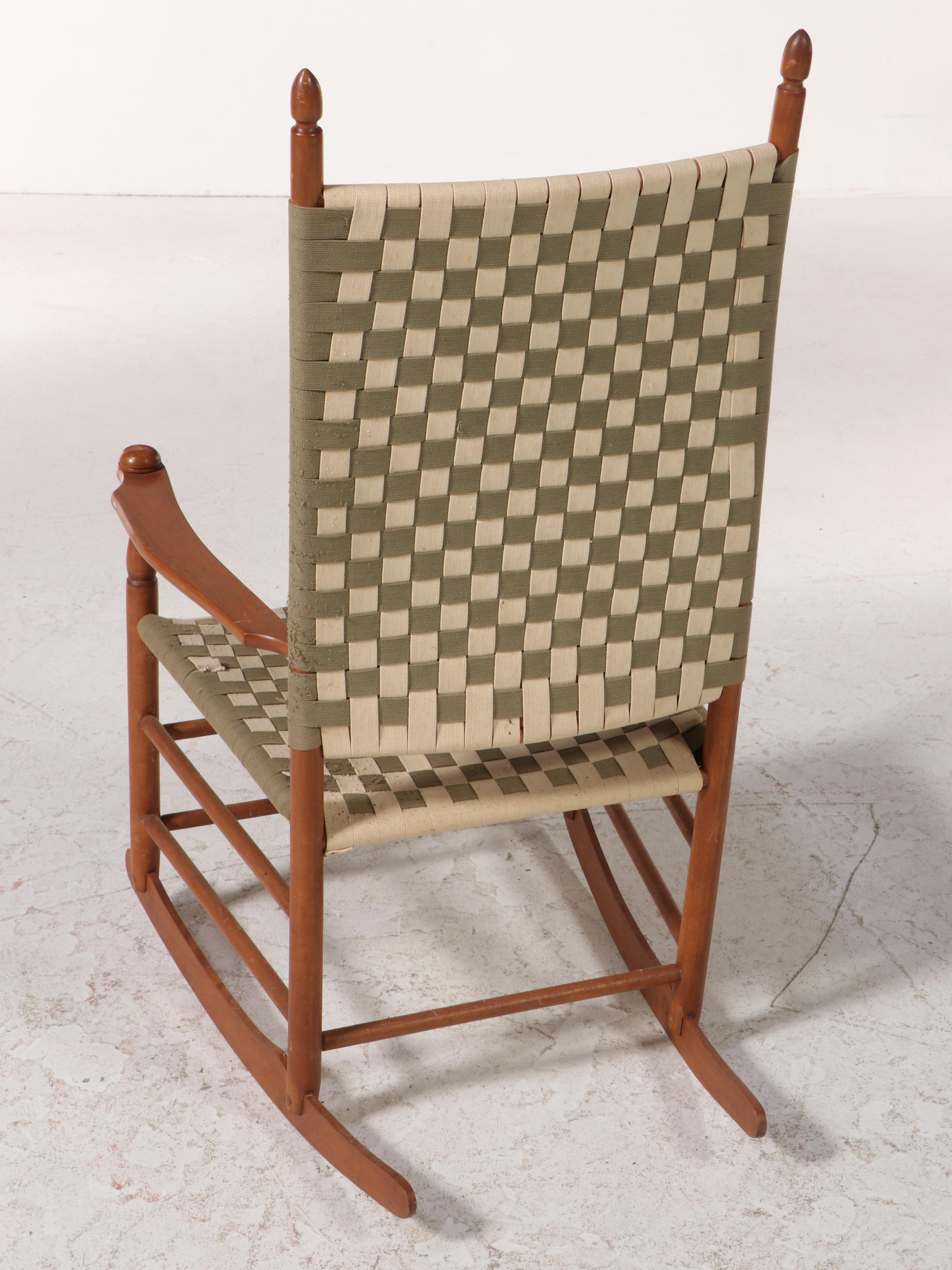 Shaker Maple and Tape-Woven Rocker, 20th Century | EBTH