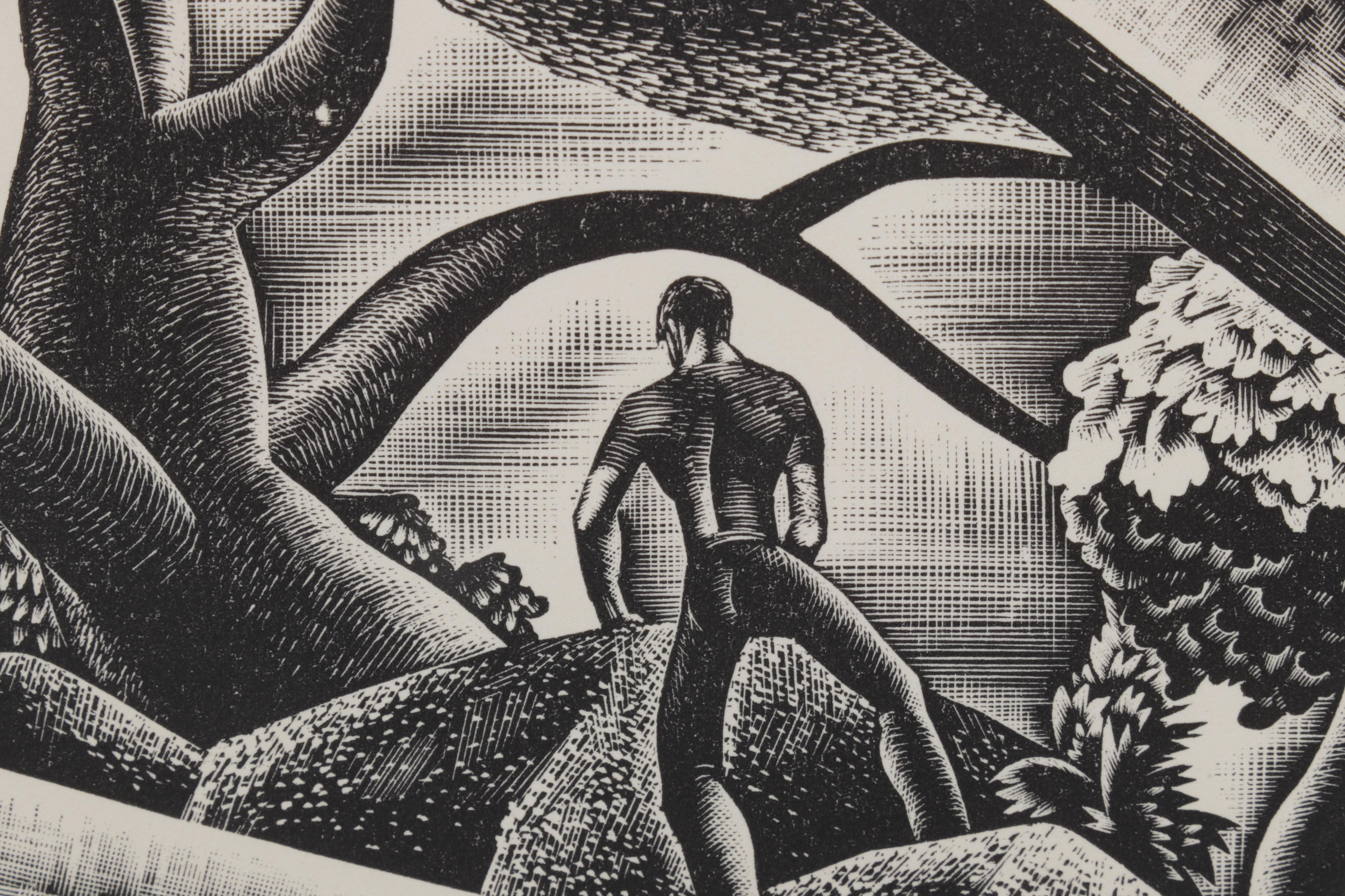 Lynd Ward Art Deco Woodcut From "Wild Pilgrimage," 1932 | EBTH