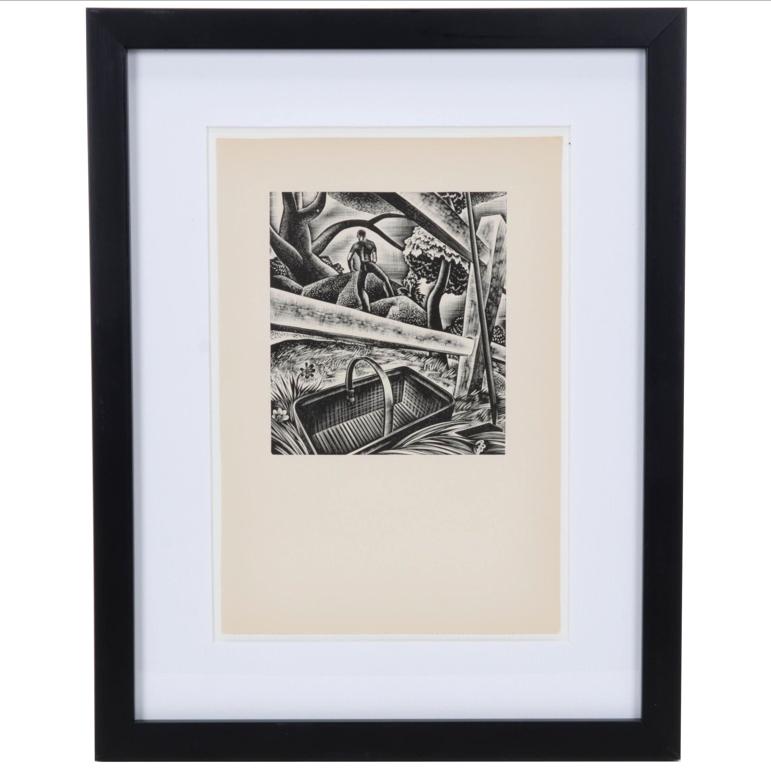 Lynd Ward Art Deco Woodcut From "Wild Pilgrimage," 1932 | EBTH