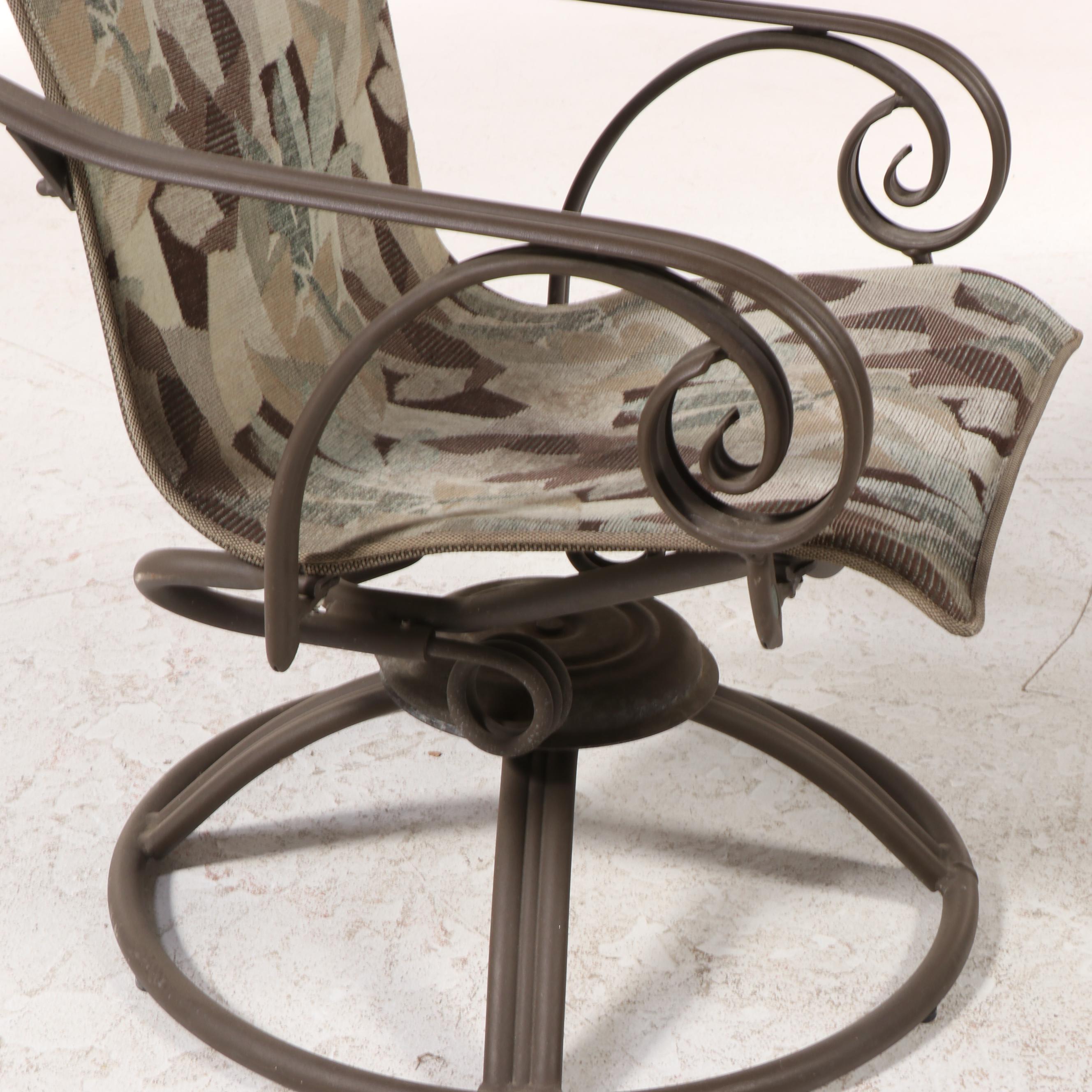 Five-Piece Homecrest Aluminum and Glass Top Patio Dining Set | EBTH