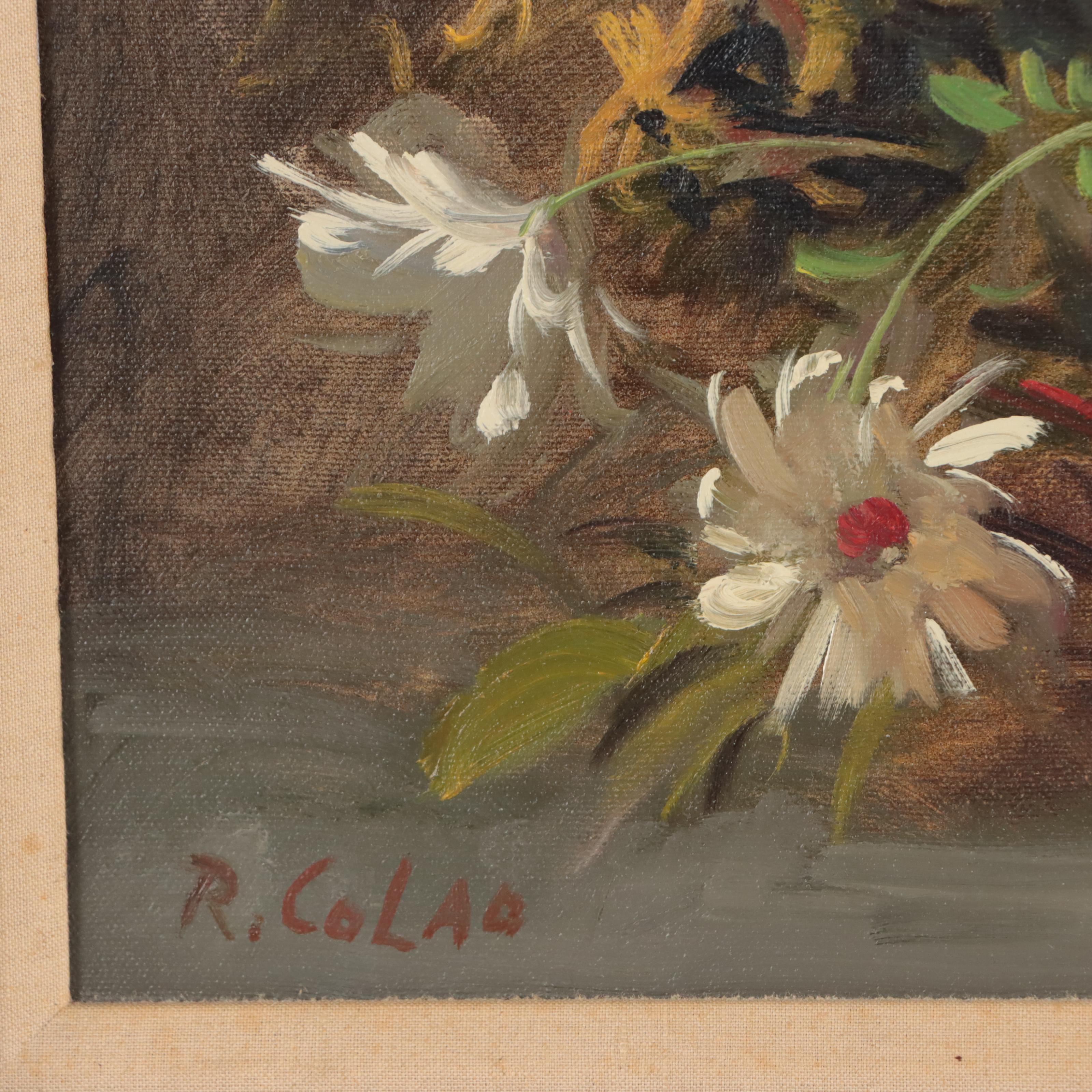 Rudolph Colao Floral Still Life Oil Painting, Late 20th Century | EBTH