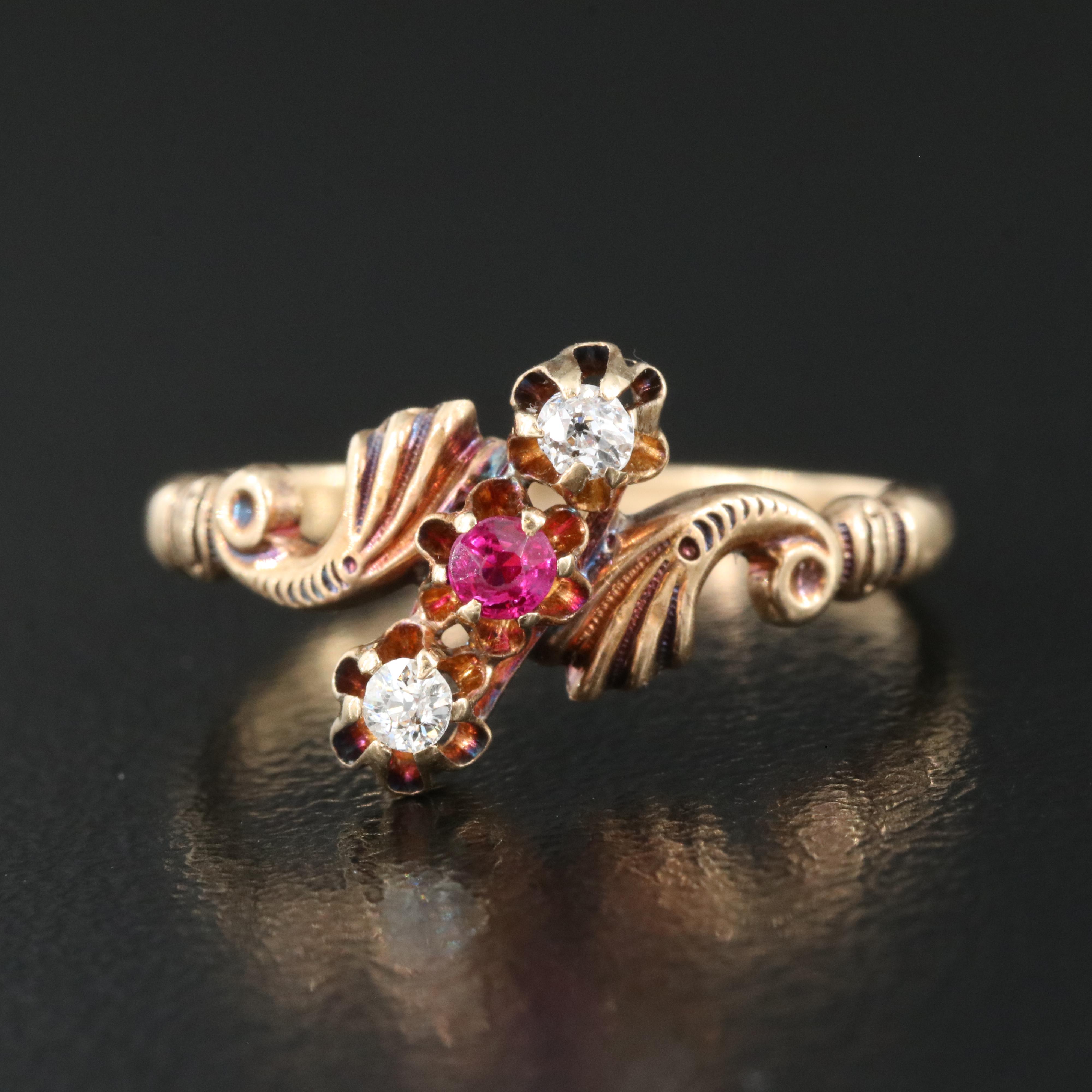 Ruby Sapphire and Diamond Ring | EBTH