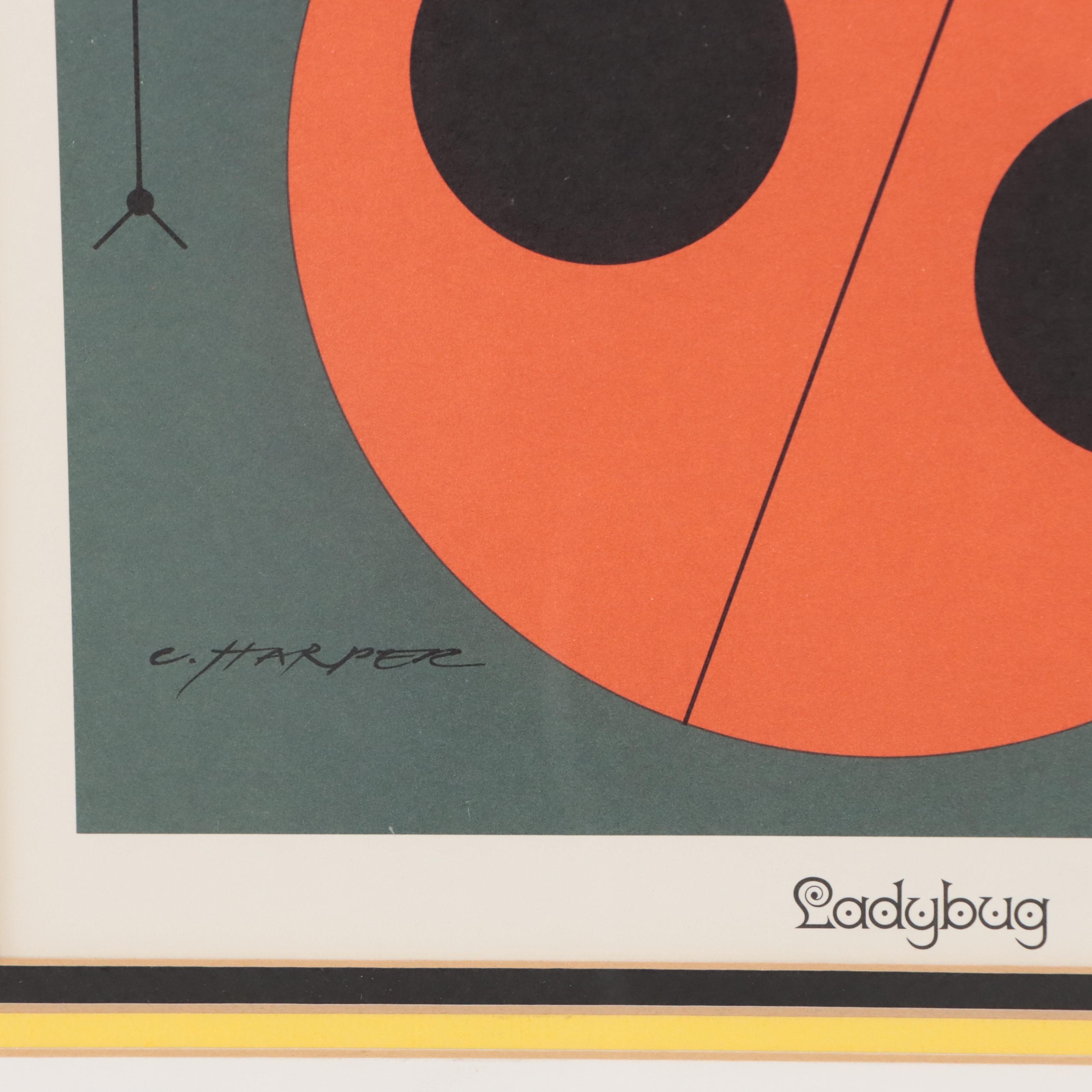 Charley Harper Lithograph "Ladybug," 1972 | EBTH