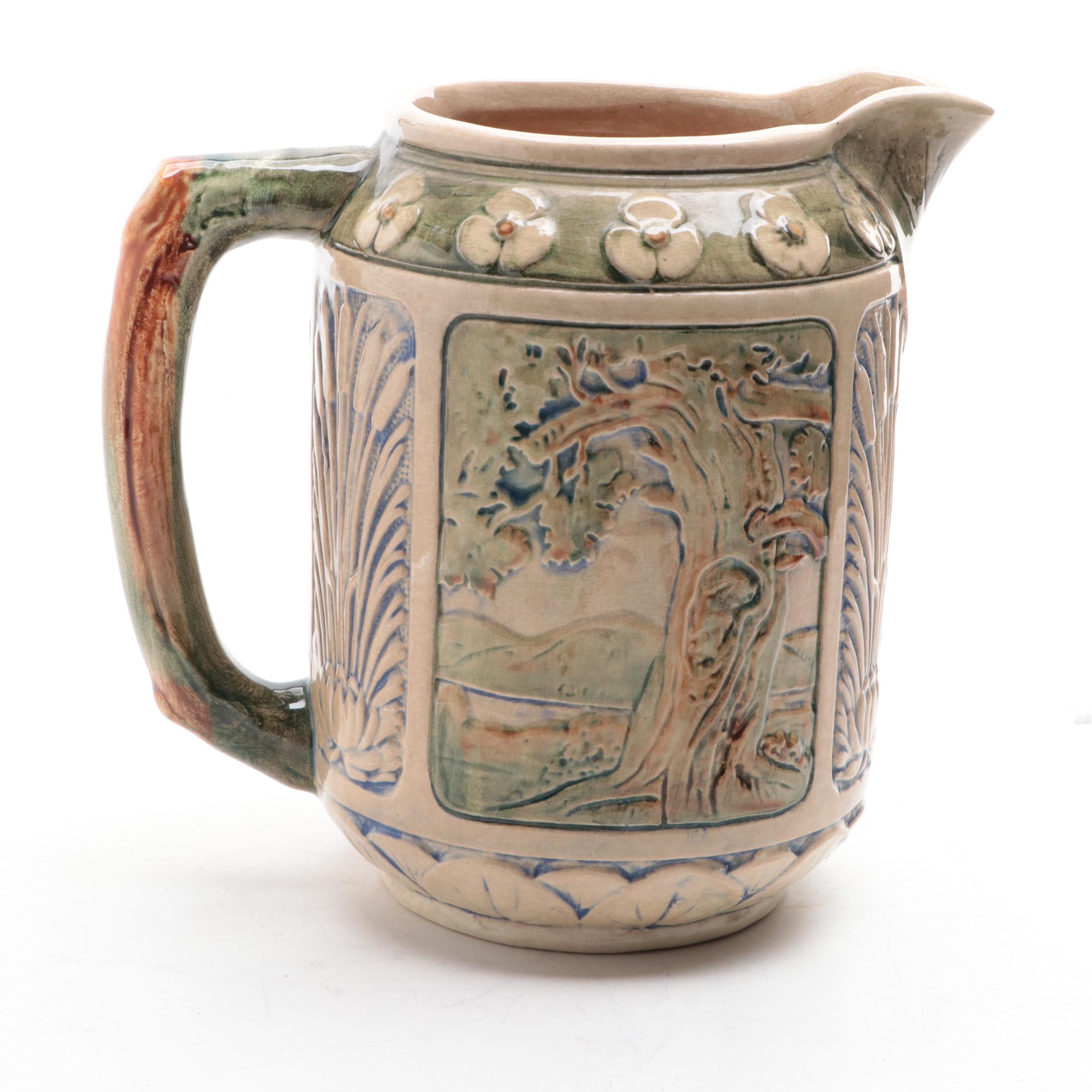 Weller Zona Kingfisher Pitcher, Early 20th Century | EBTH