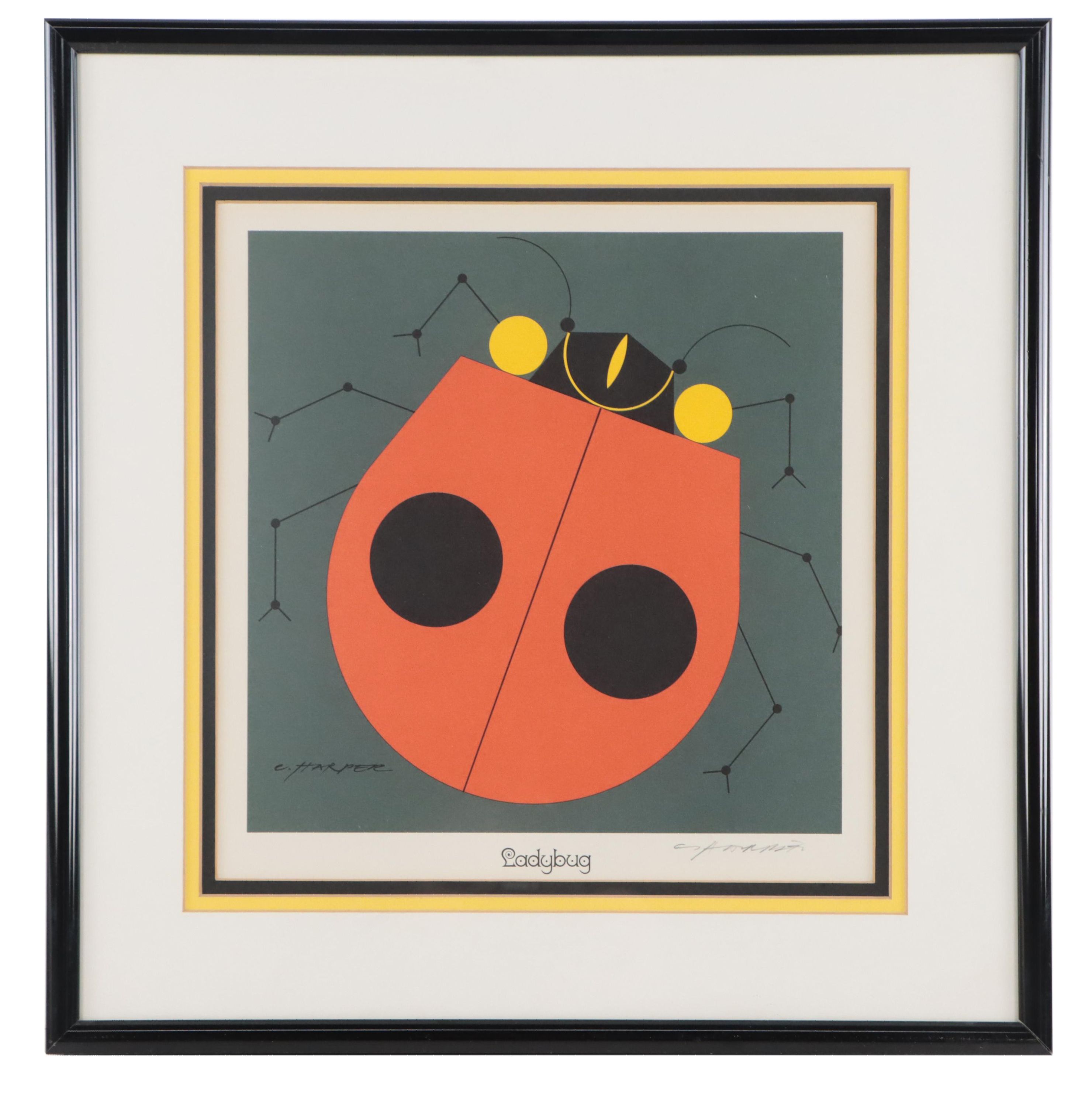 Charley Harper Lithograph "Ladybug," 1972 | EBTH