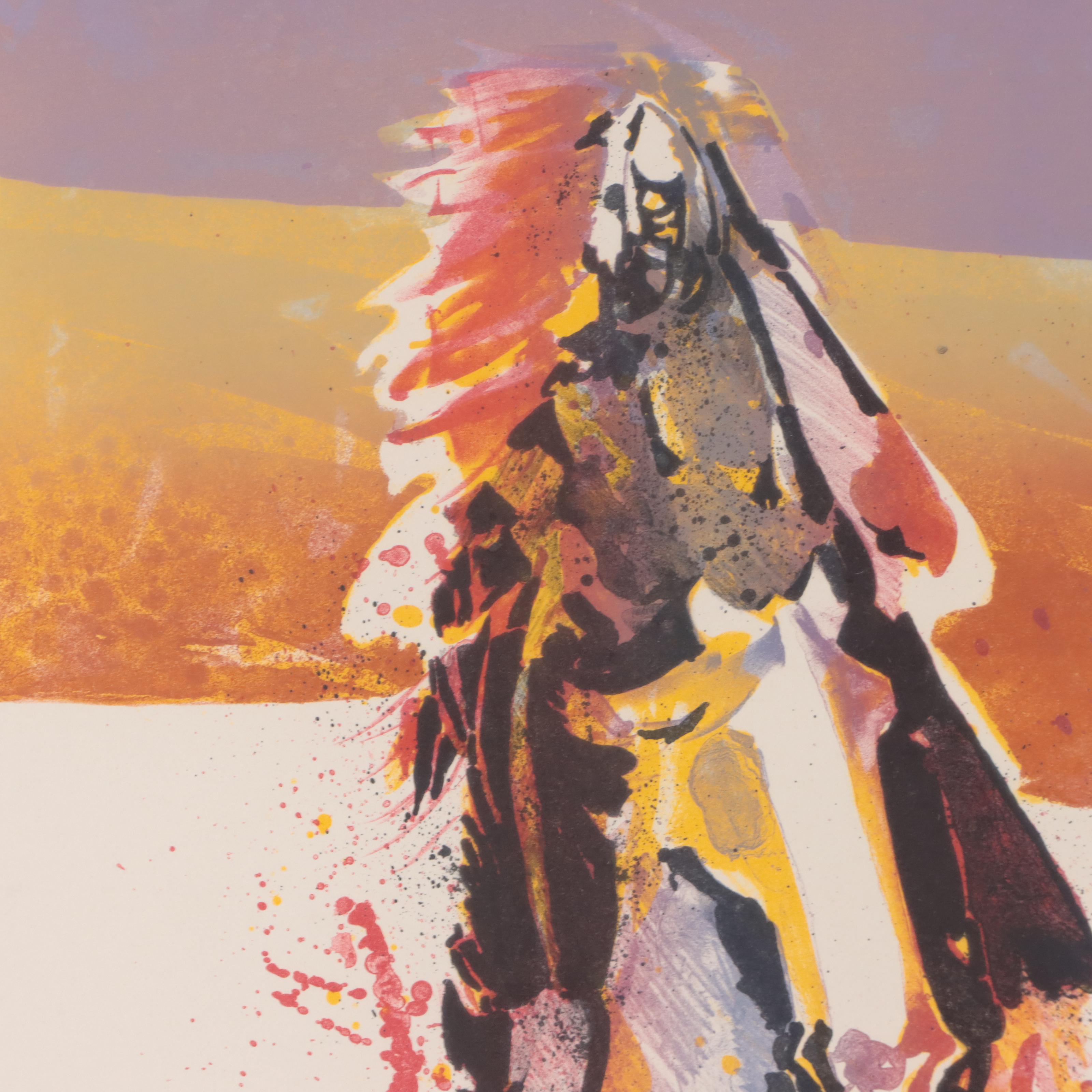 Veloy Vigil Southwest Lithograph "Autumn Song" | EBTH