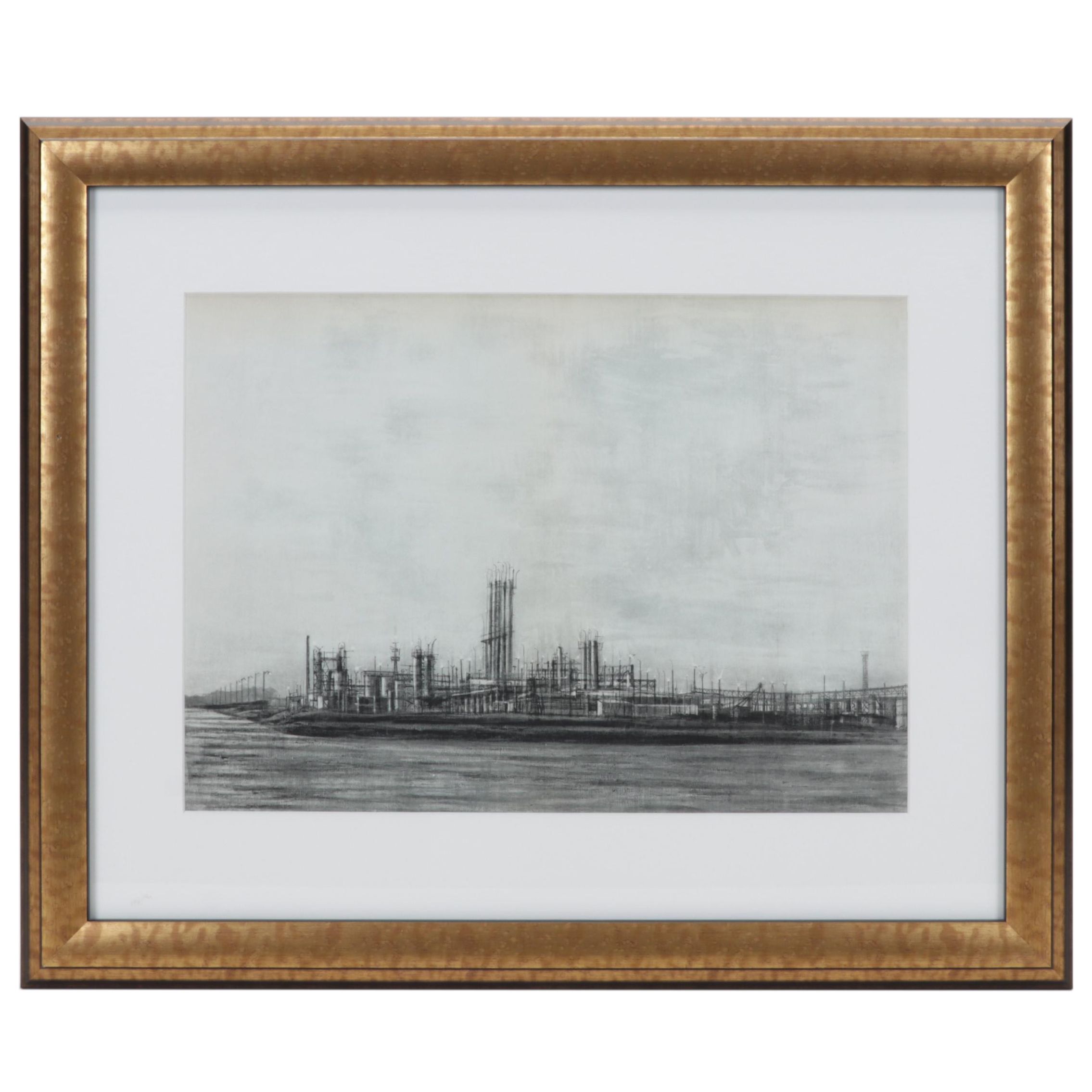 Jean Carzou Color Photogravure "La Cathédrale" From "L'Apocalypse ...