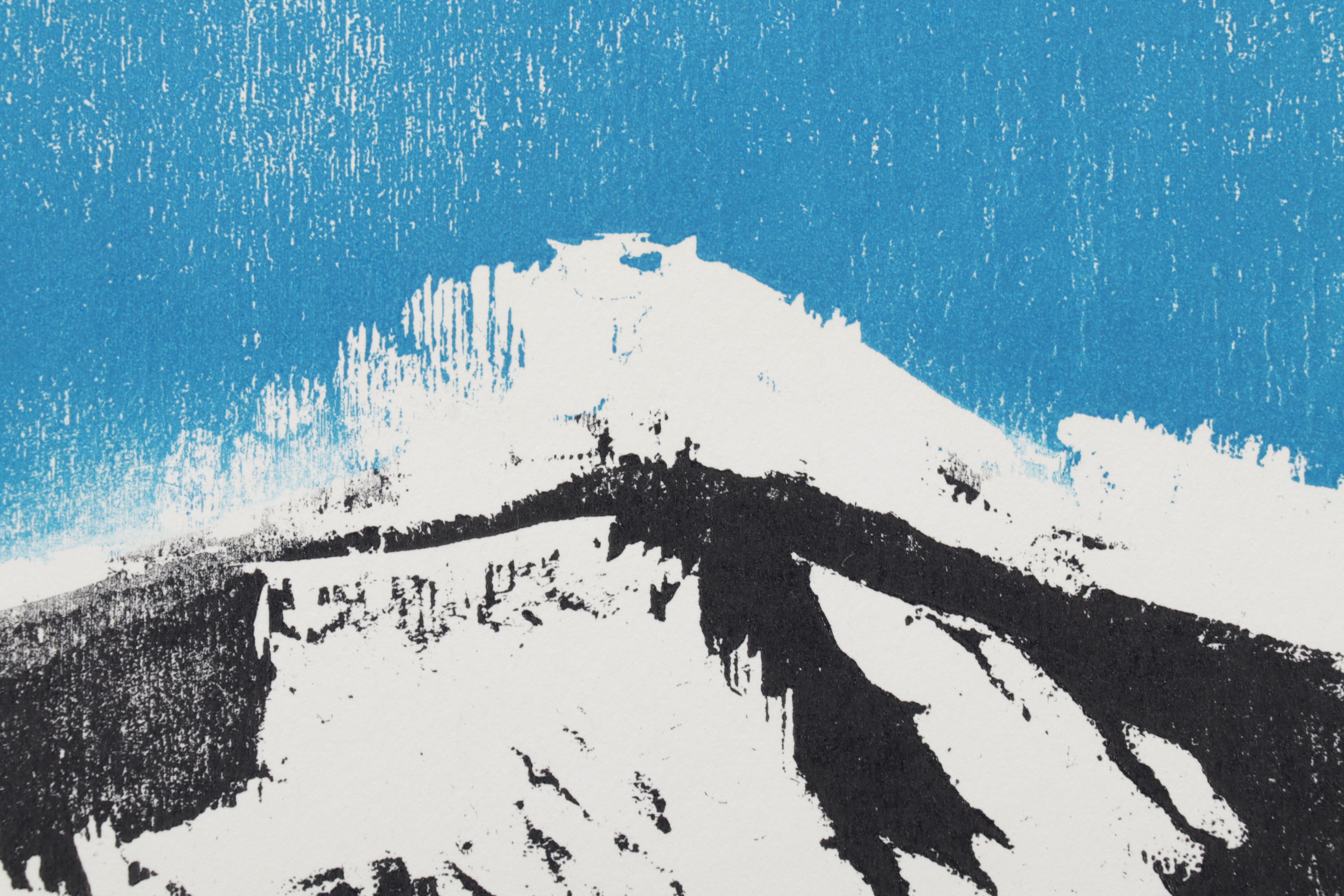 Sidney Chafetz Woodcut "Mountain Landscape," 1971 | EBTH