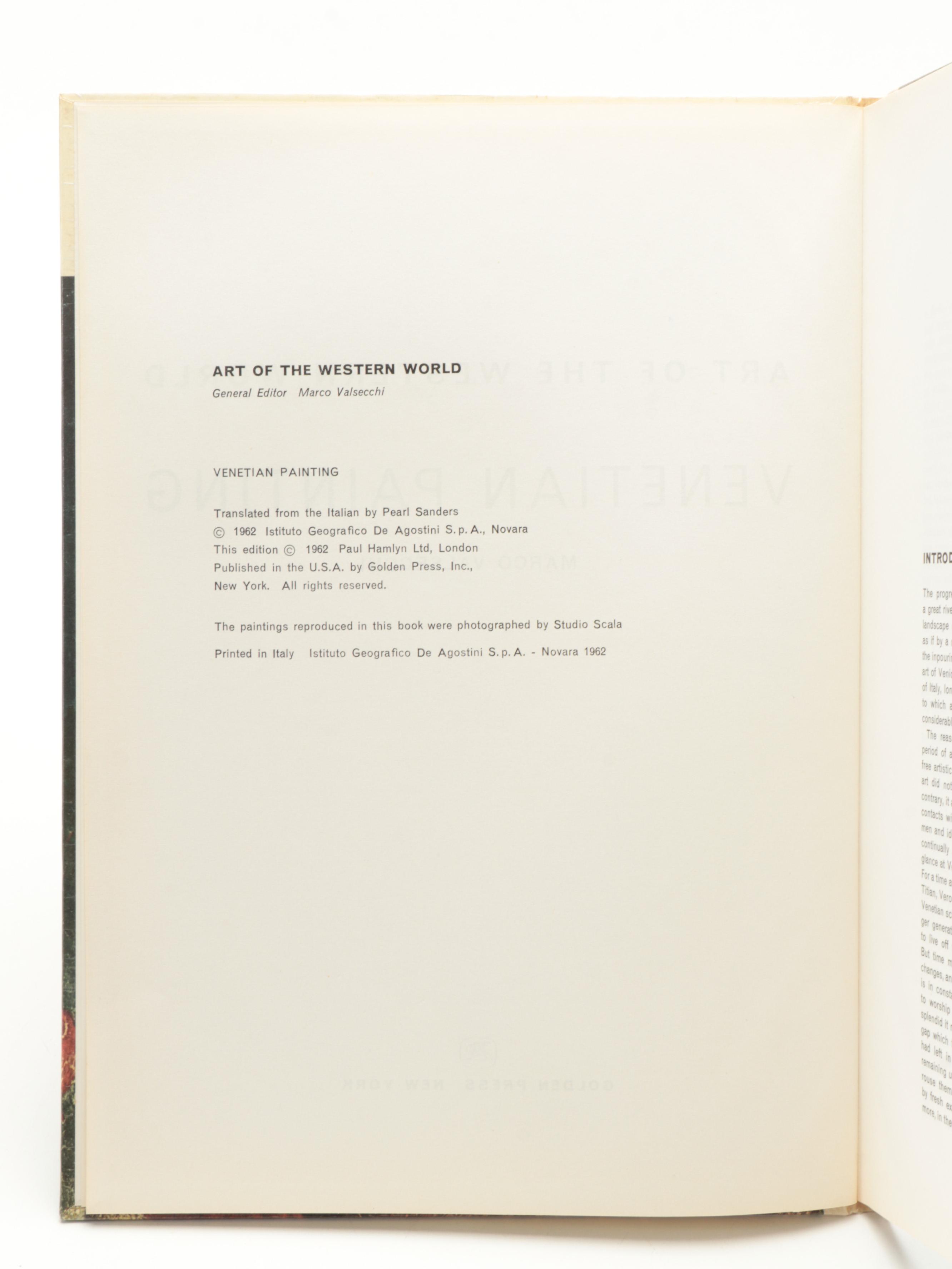 "Art of the Western World: Venetian Painting", "Florentine Painting ...