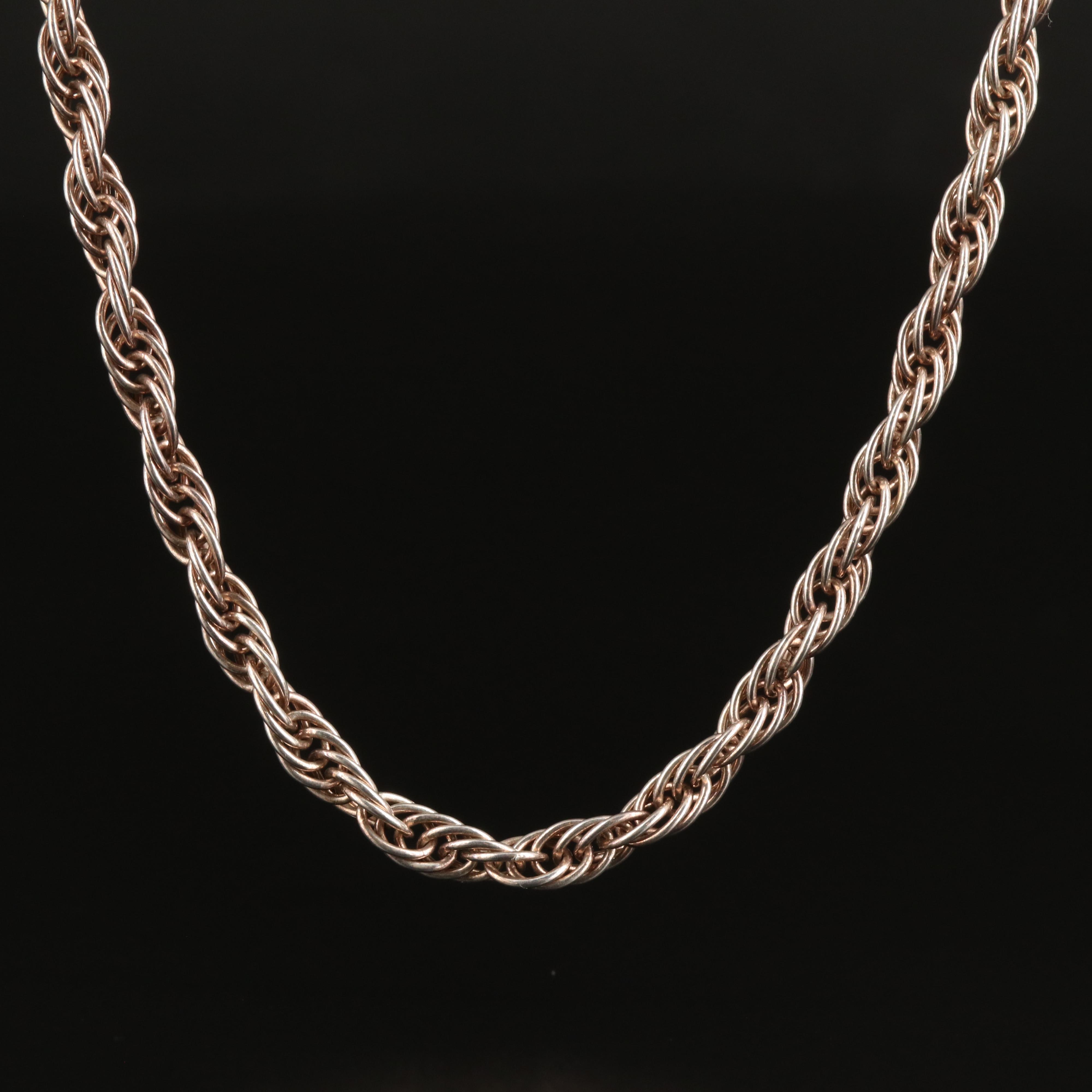 Italian Sterling French Rope Chain Necklace | EBTH